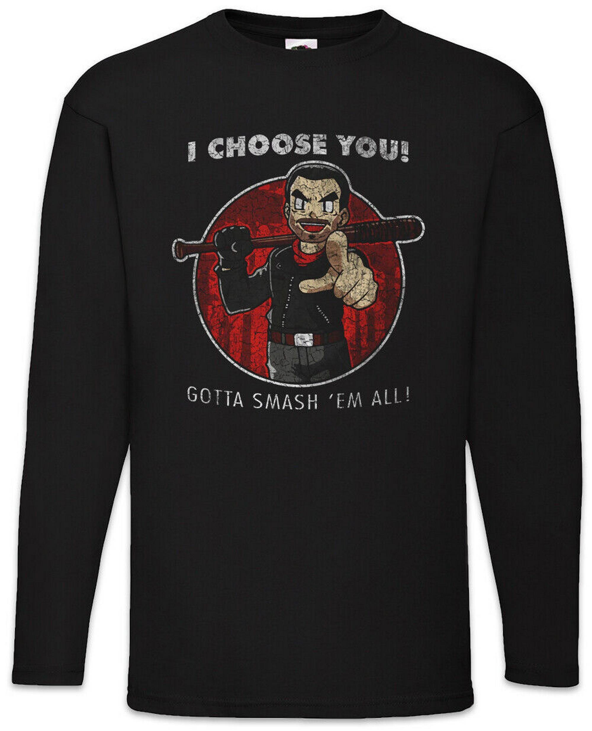Negan Choose You Long Sleeve T-Shirt The Lucille Walking Fun Bat Dead ...
