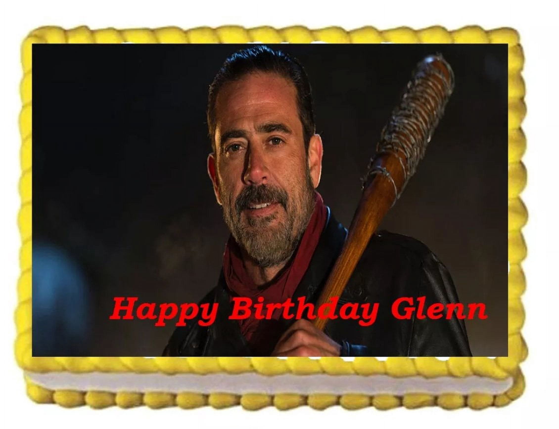 Negan Edible Cake Image Topper 1/4 sheet - Walmart.com