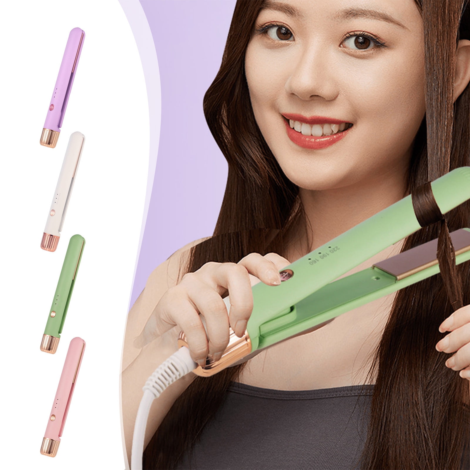 Negative Ion Hair Curler, Ceramic Crimper Wand, Ionic Heat Protector, Sleek Black Design, for ...