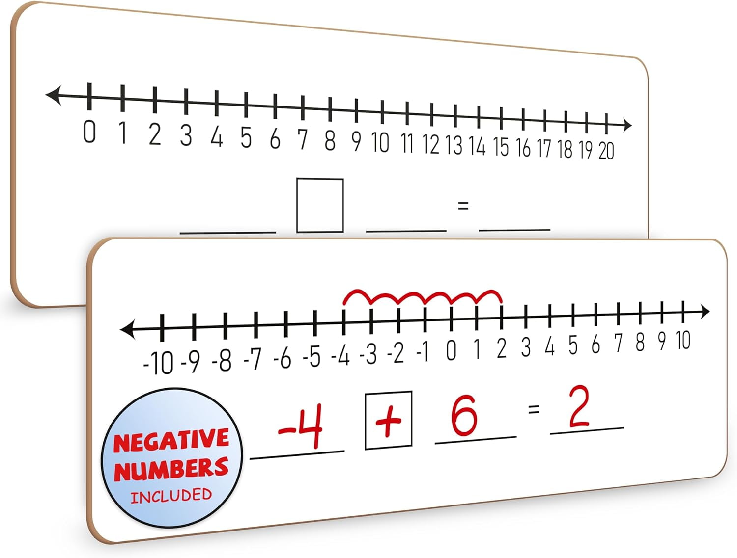Negative Number Line Board 4”x12” Inch Lapboard Double Sided - Walmart.com