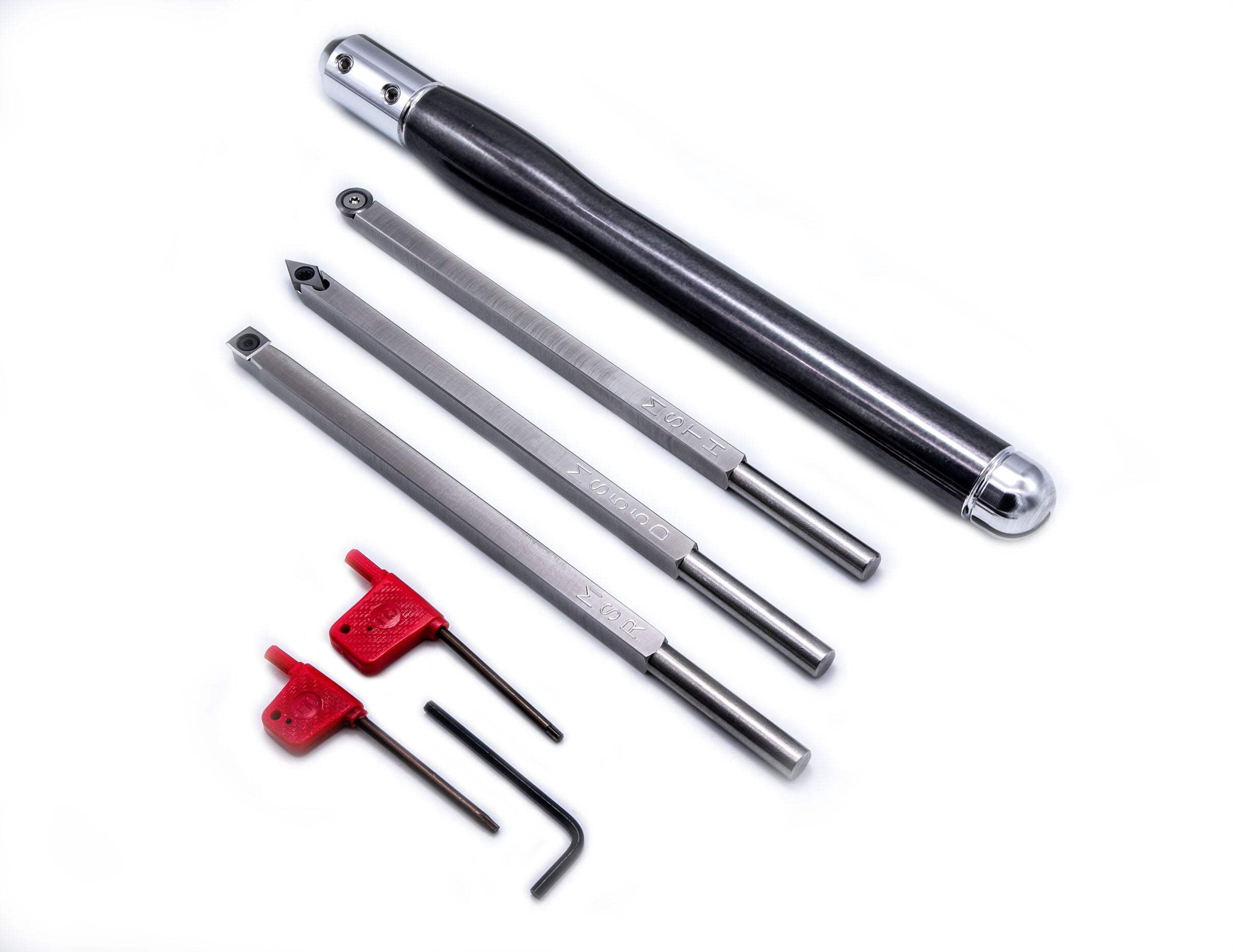 Negative Rake Mid-Size Set of 3 Carbide Turning Tools for Acrylic or ...