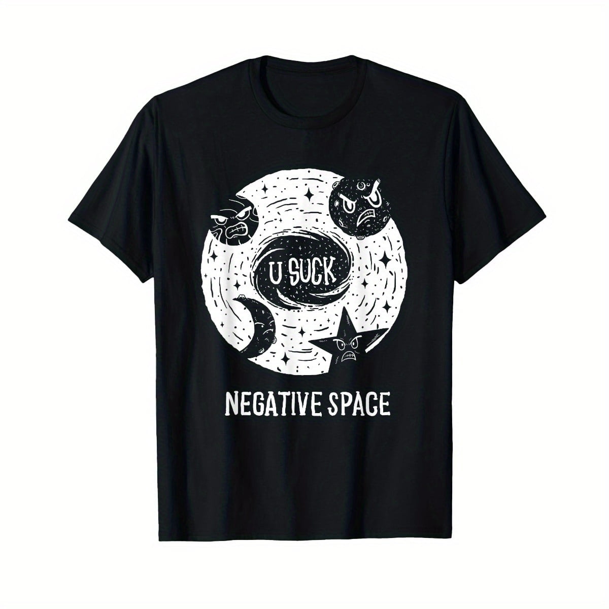 Negative Space T-Shirt - Funny Science Astrology Pun T-Shirt - Walmart.com