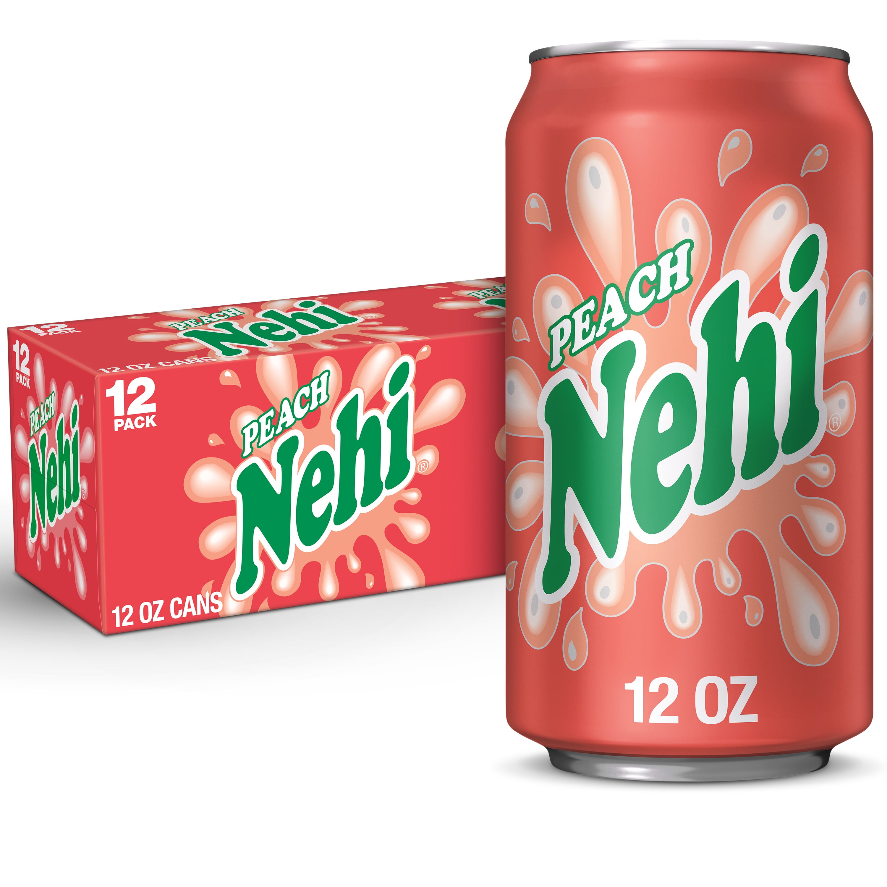 Nehi Caffeine Free Peach Soda Pop, 12 fl oz, 12 Pack Cans - Walmart.com