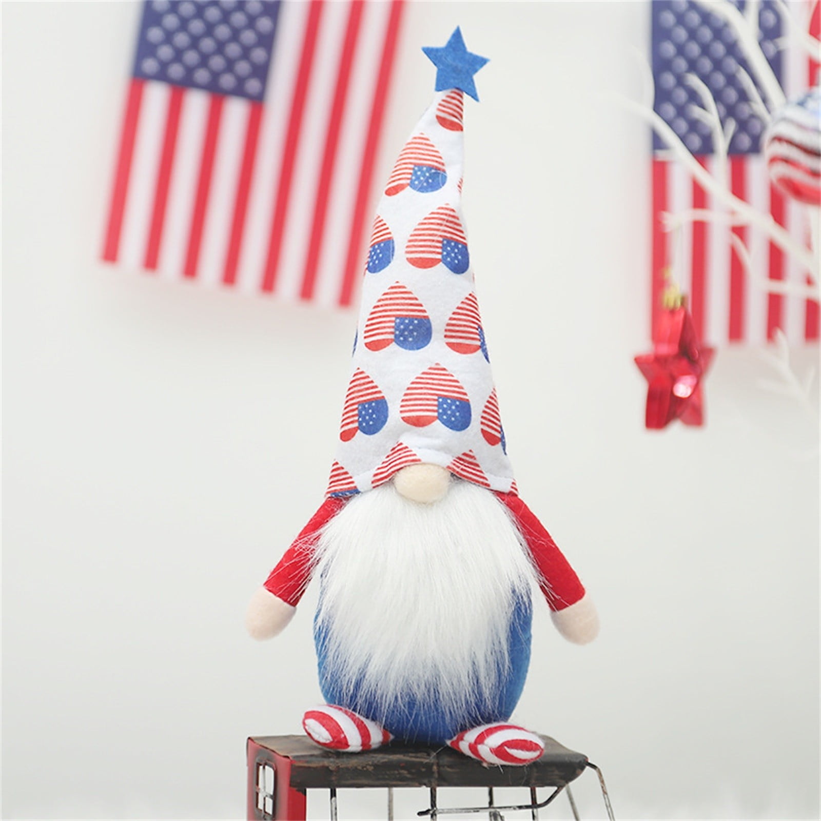 Nehiwhazk Dwarf Decorations Home Patriotic Dwarf Plush Independence Day ...