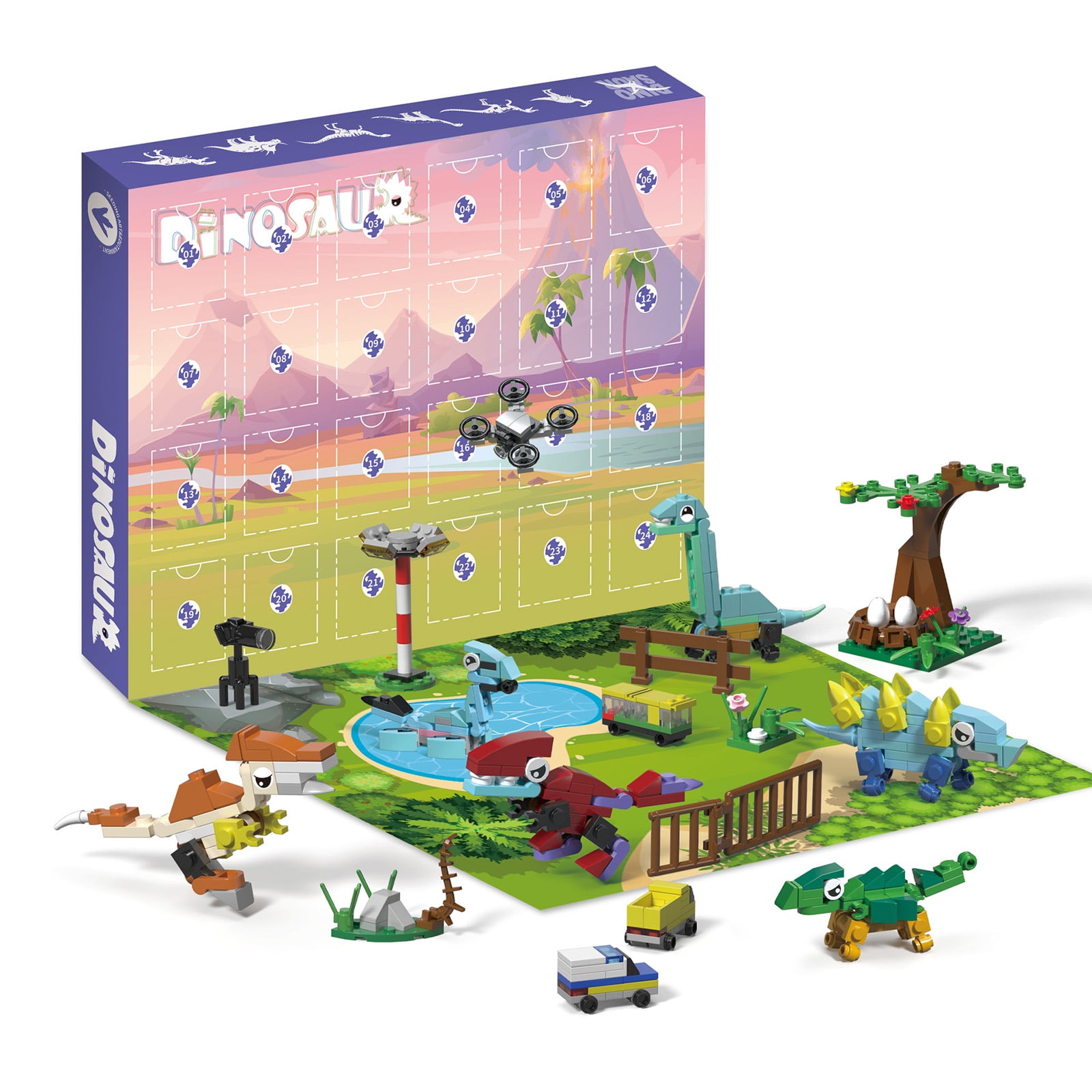 Nehlobo 24-piece dinosaur building block blind box - Walmart.com