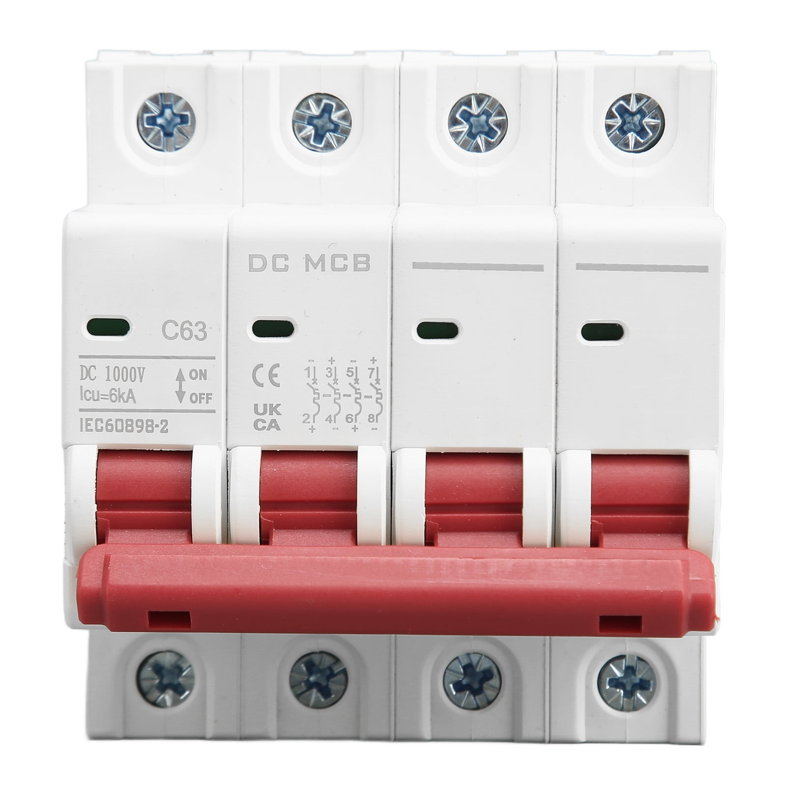 Nehlobo 4P Miniature Circuit Breaker DIN Rail Mounting Low Voltage ...