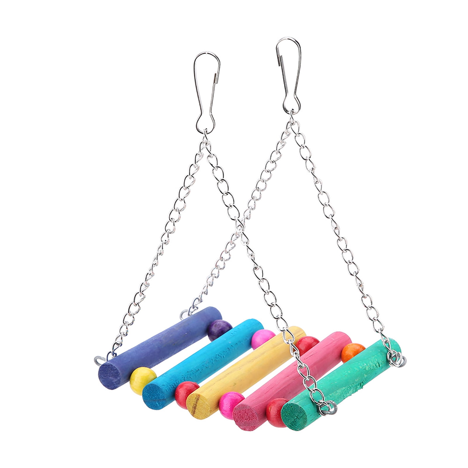 Nehlobo 5pcs/ Set Wooden Bird Parrot Swing Hanging Chew Climbing Toy ...