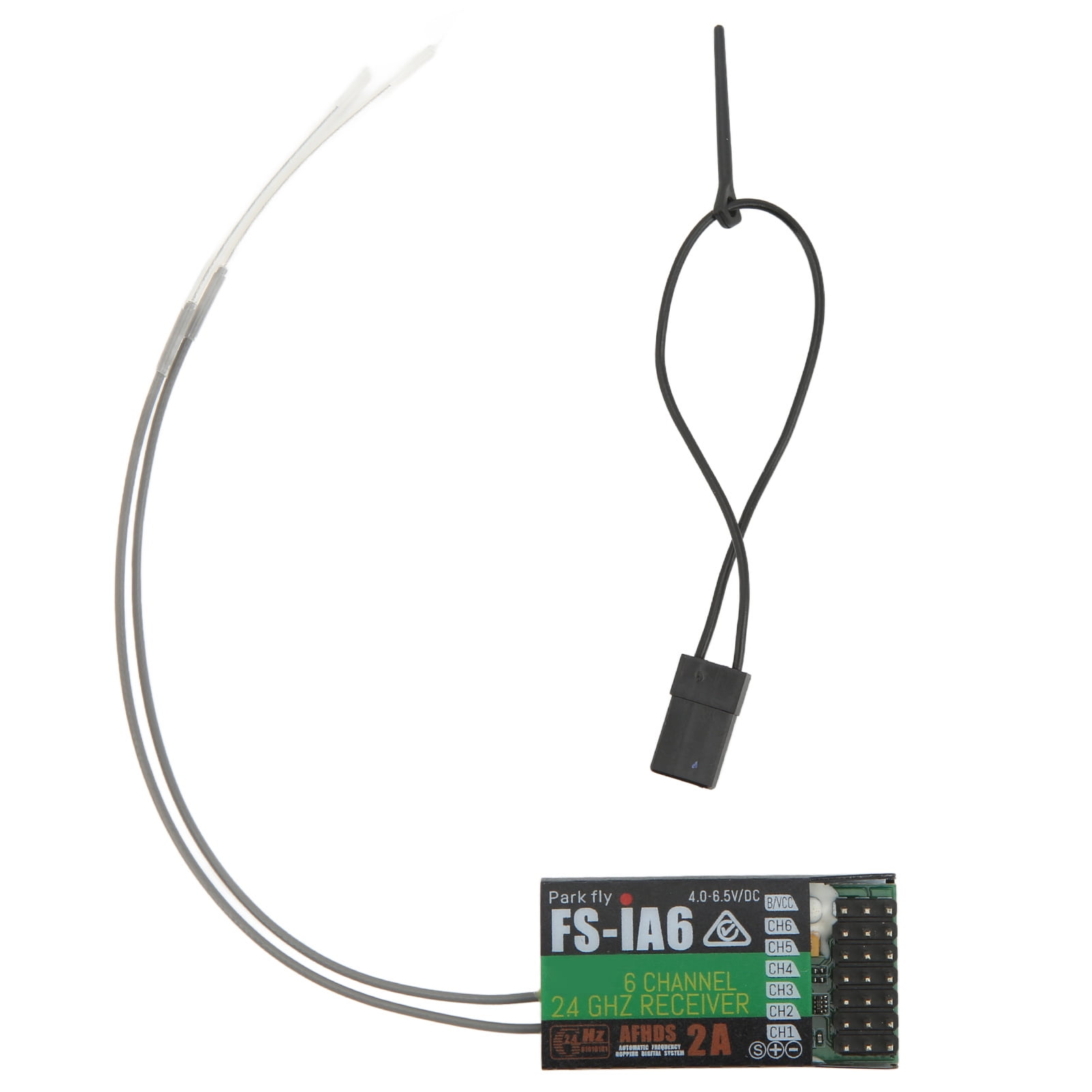 FS IA6 RC Receiver 2.4GHz 6 Channels with Dual Antenna RC Radio System ...