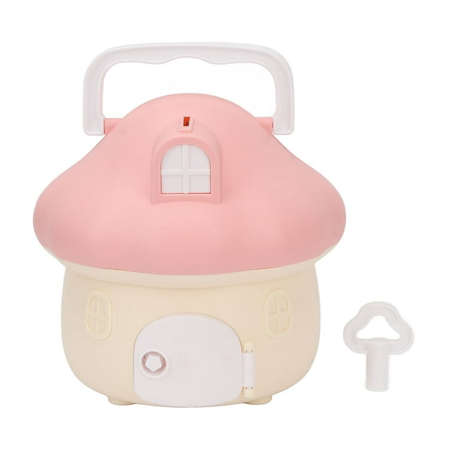 Nehlobo Mushroom House Piggy Bank Plastic Desktop Decor Mushroom House ...