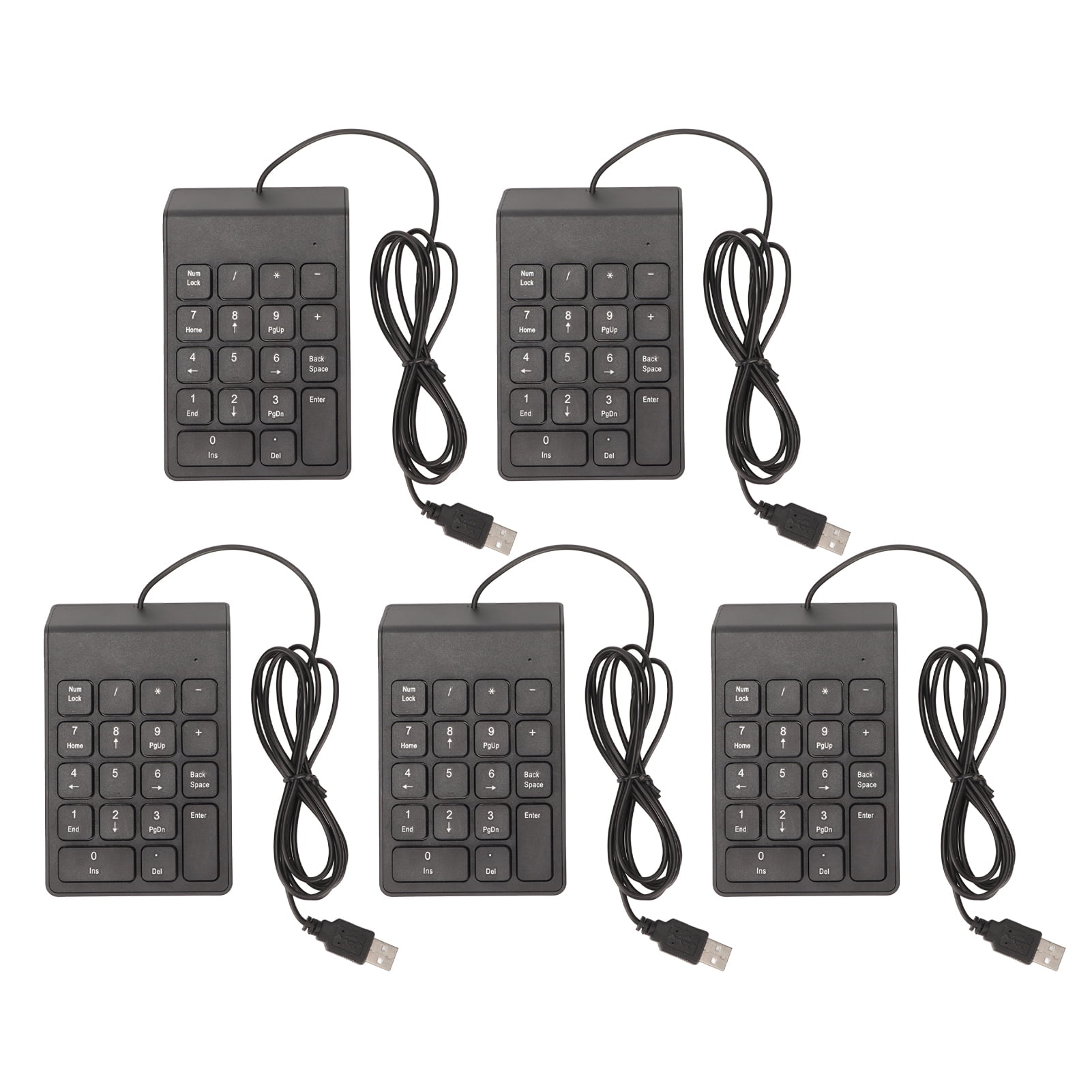 Nehlobo Wired Number Pad 18 Keys Ergonomic USB Plug and Play Quiet ...