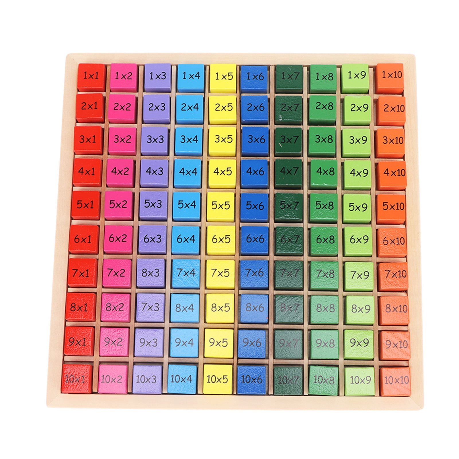 Nehlobo Wooden Math Multiplication Board Improve Intelligent Colorful ...