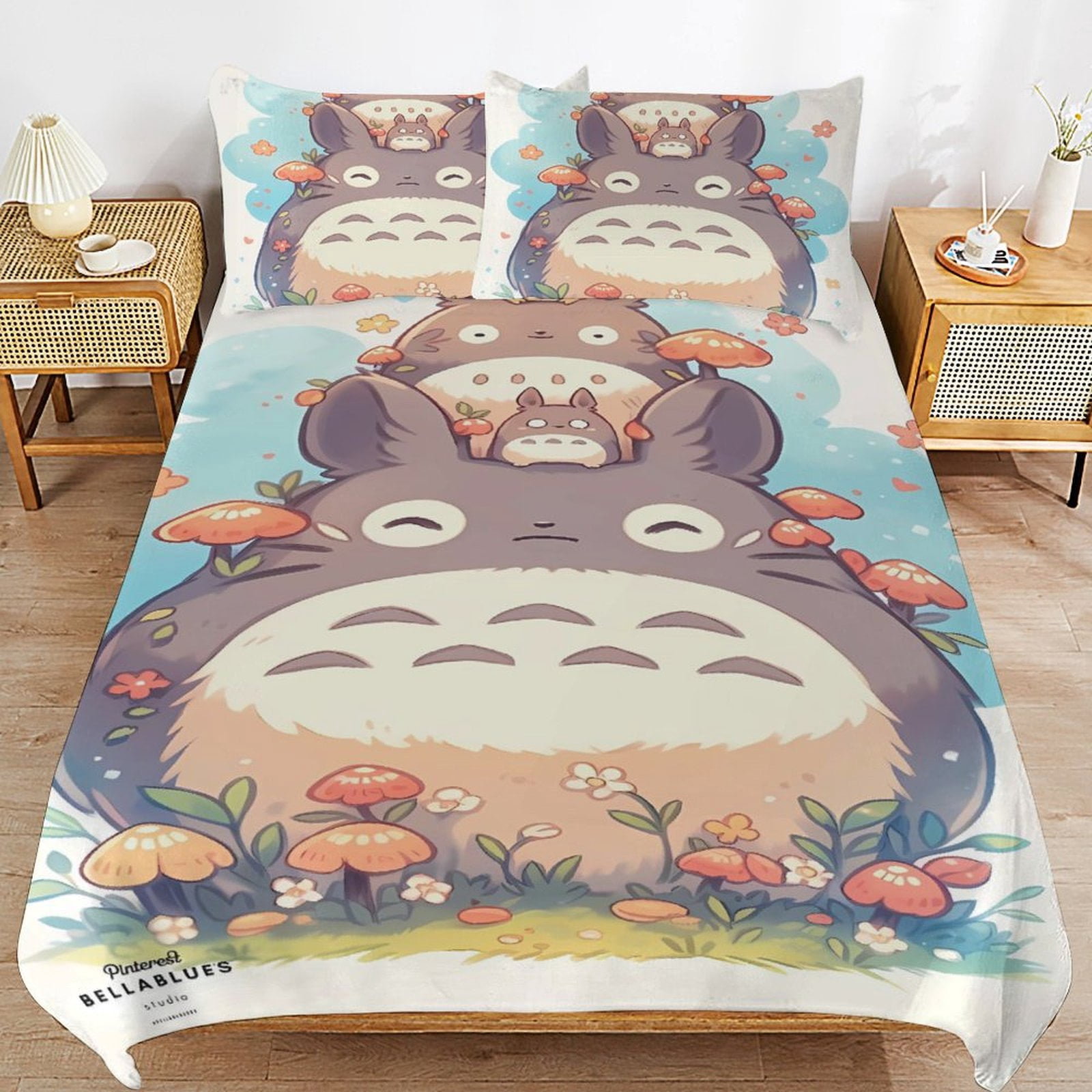 My Neighbor Totoro Bed Duvet Cover Microfiber Bedding Sets 3D Printed ...