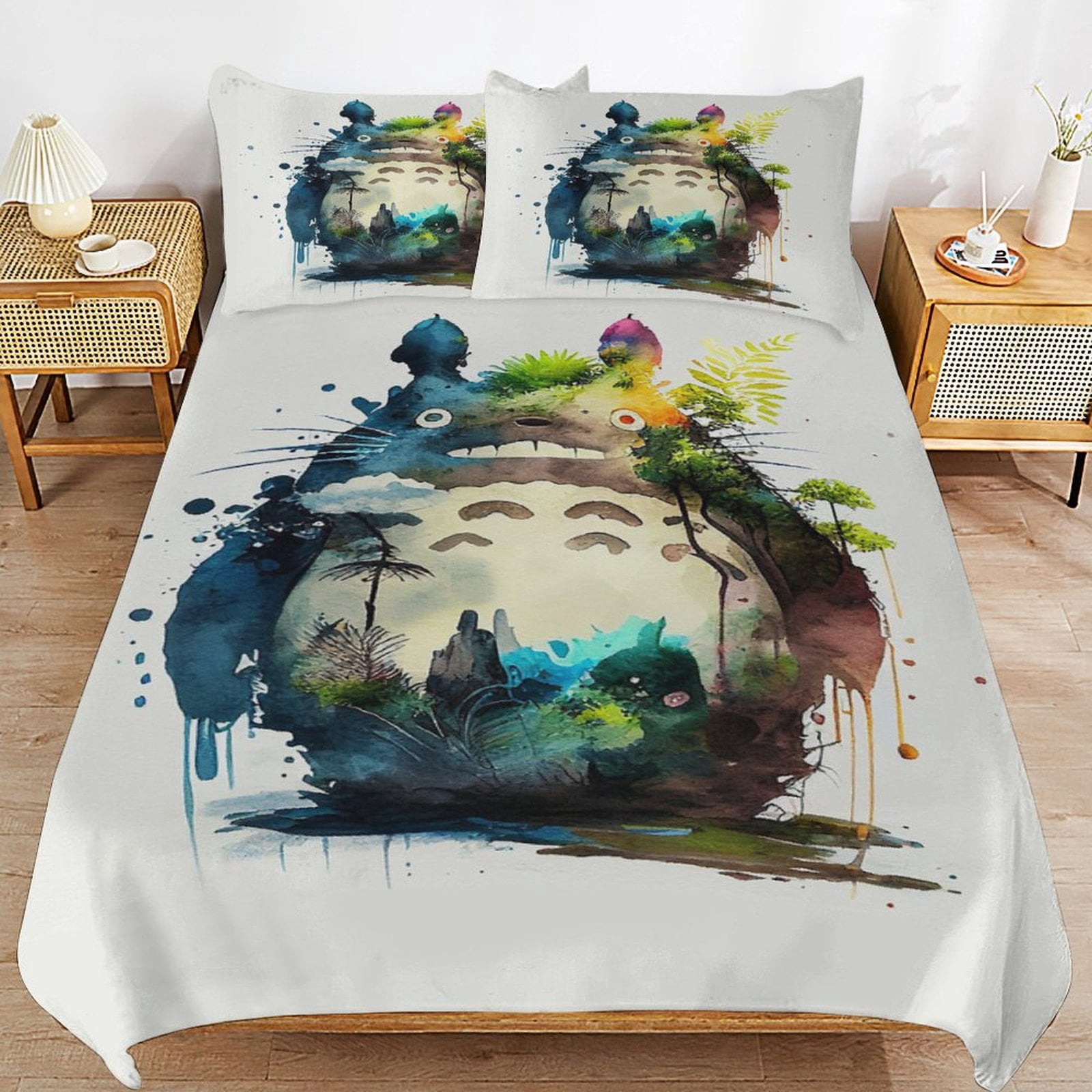 My Neighbor Totoro Bed Duvet Cover Microfiber Bedding Sets 3D Printed ...