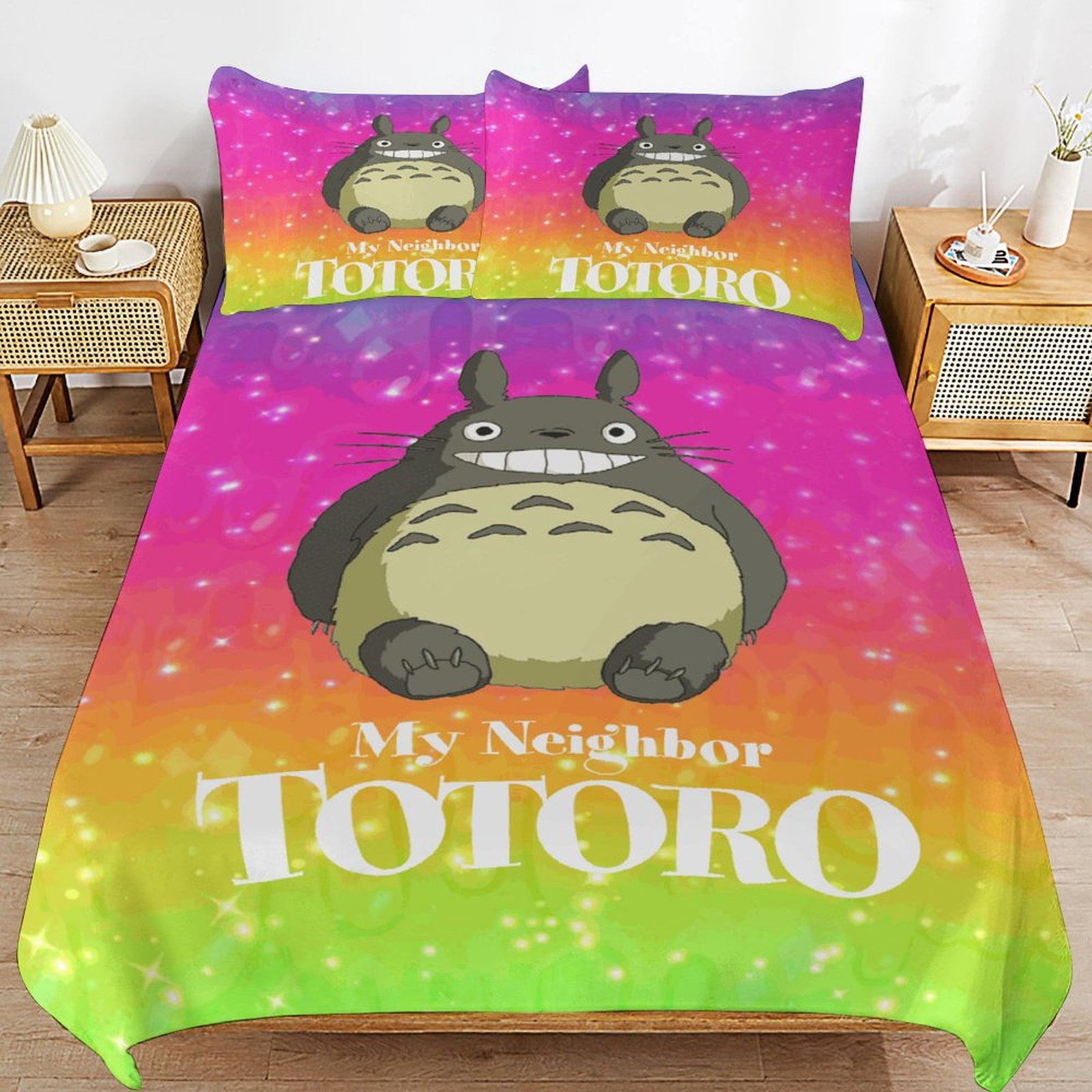 My Neighbor Totoro Bed Duvet Cover Microfiber Bedding Sets 3D Printed ...