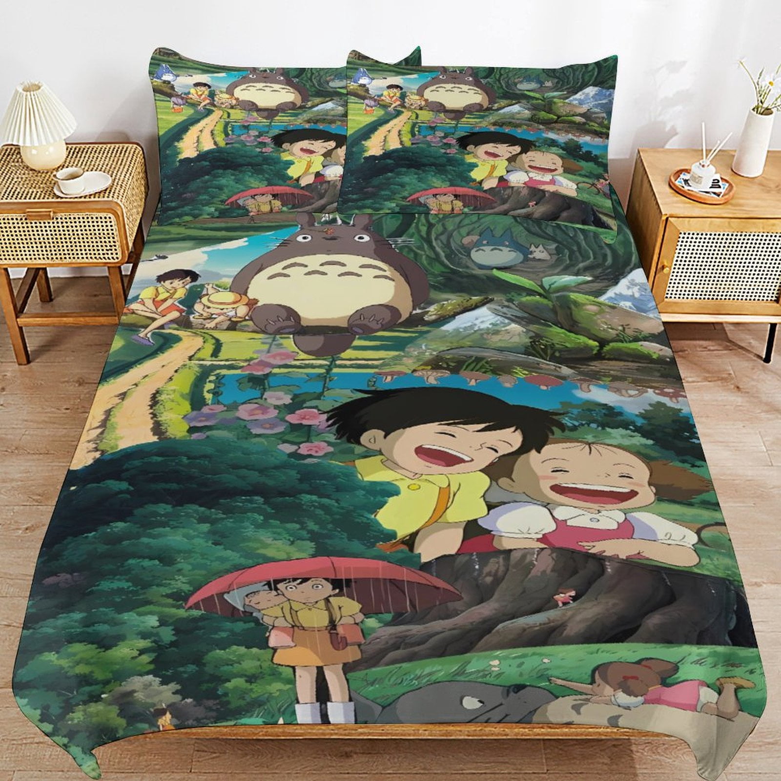 My Neighbor Totoro Bed Duvet Cover Microfiber Bedding Sets 3D Printed ...