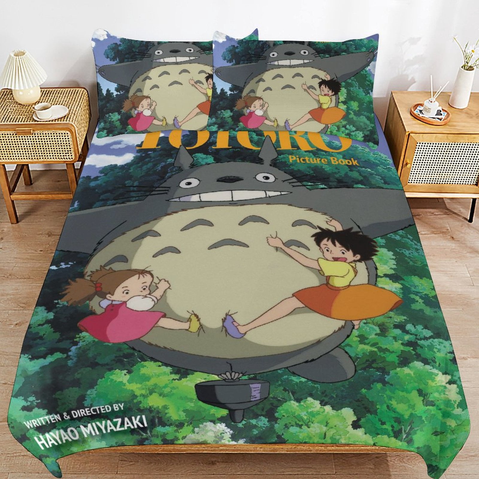 My Neighbor Totoro Bed Duvet Cover Microfiber Bedding Sets 3D Printed ...