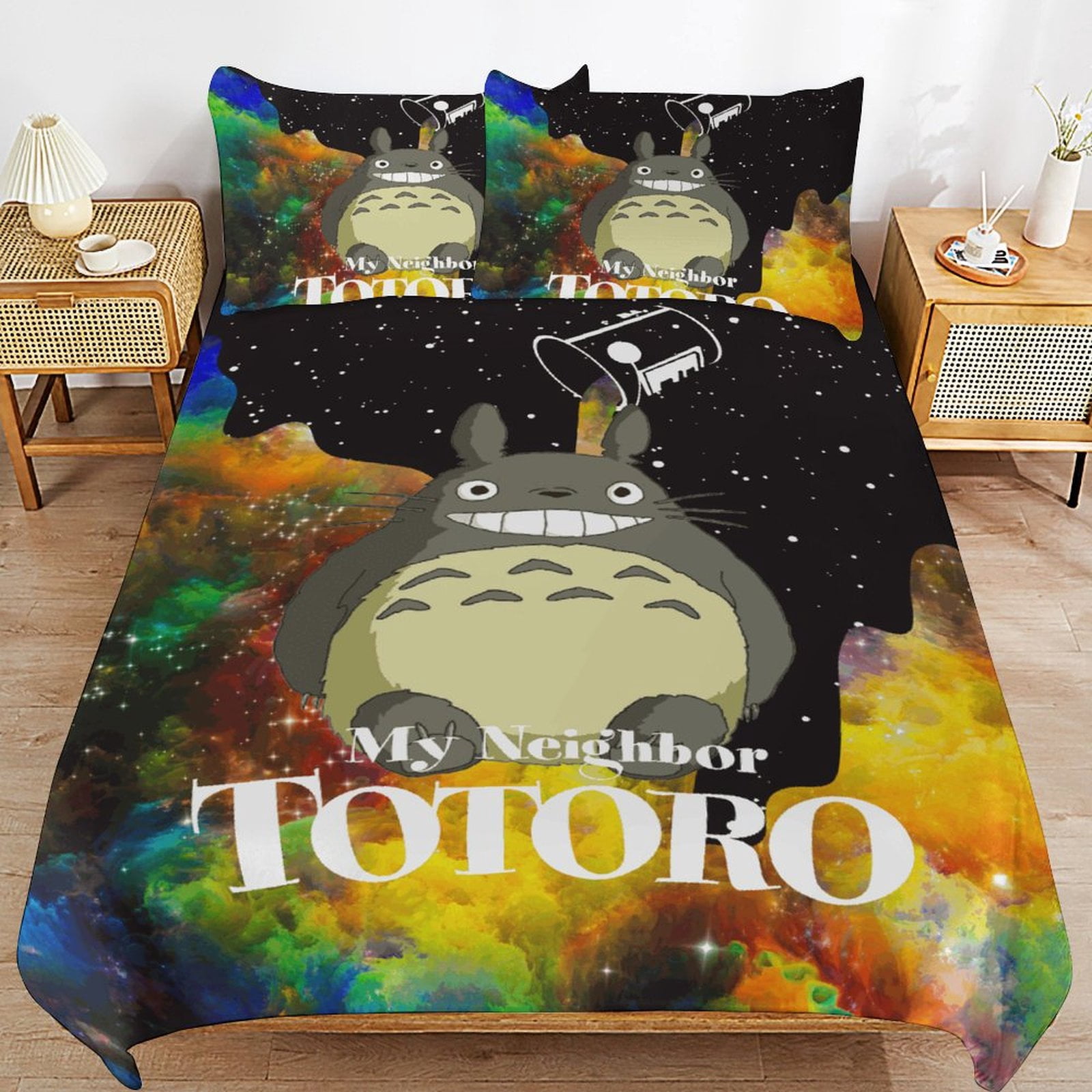 My Neighbor Totoro Bed Duvet Cover Microfiber Bedding Sets 3D Printed ...