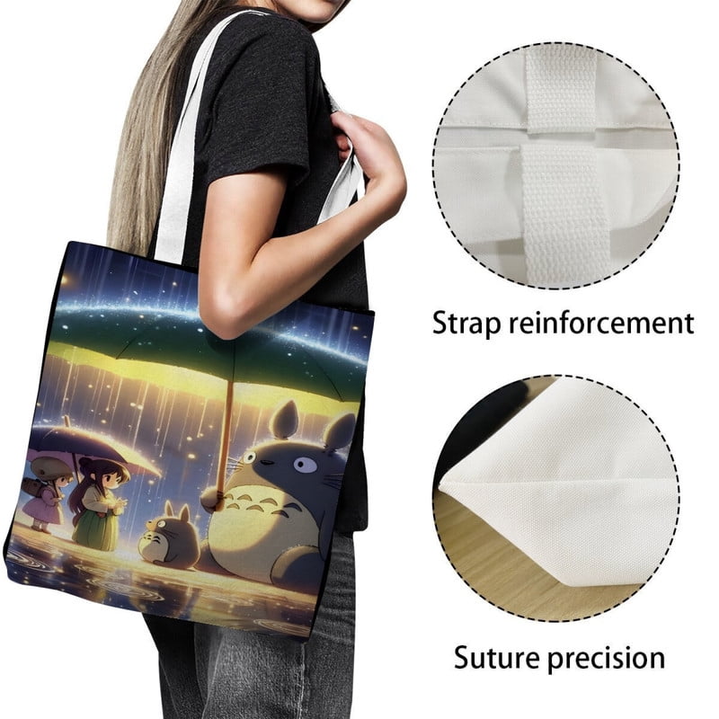 My Neighbor Totoro canvas Tote Bag for Women Aesthetic Cute Cat ...