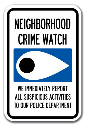 Warning Neighborhood Watch Area Sign - Walmart.com