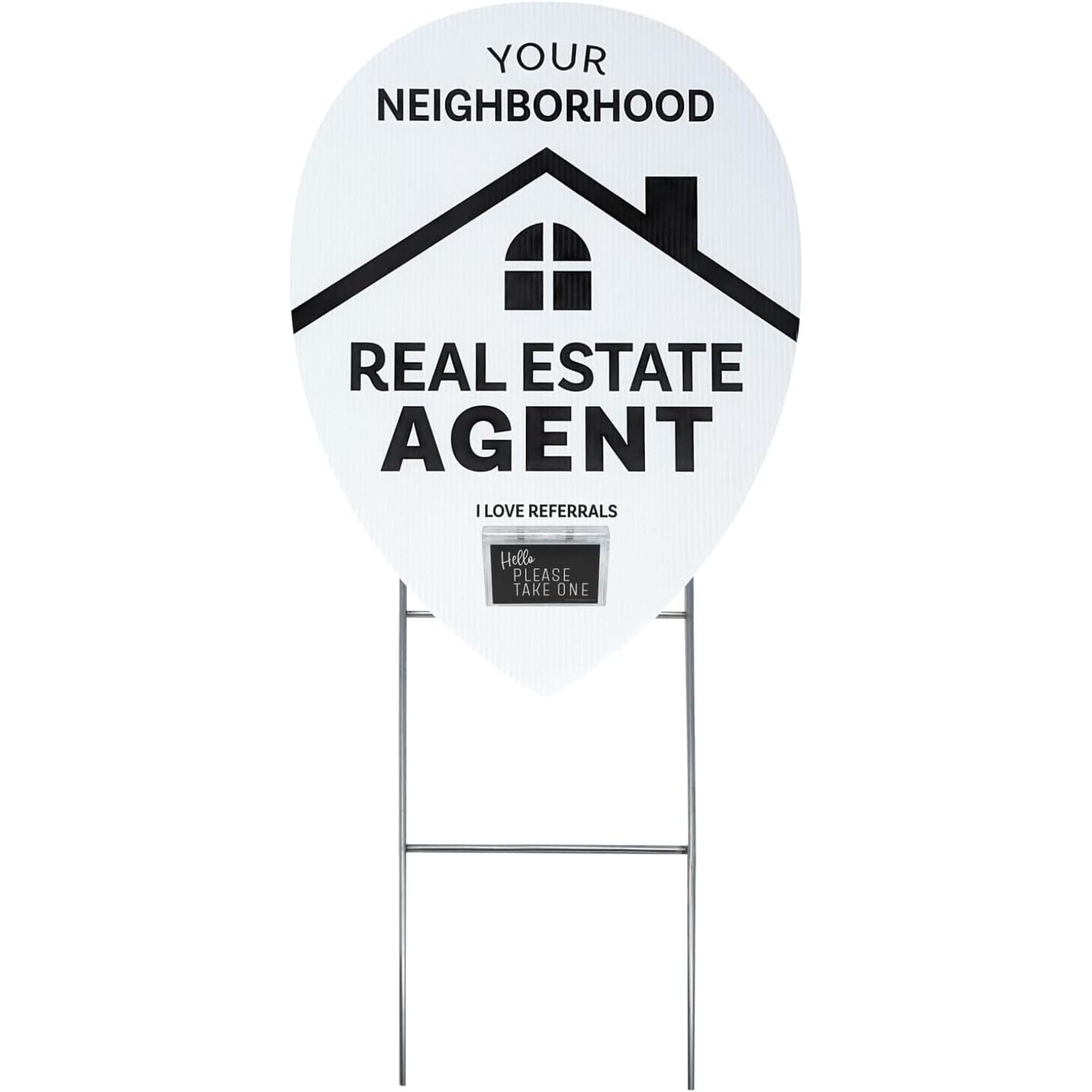 Neighborhood Real Estate Agent Map Pin Yard Sign Kit with Clear Acrylic ...