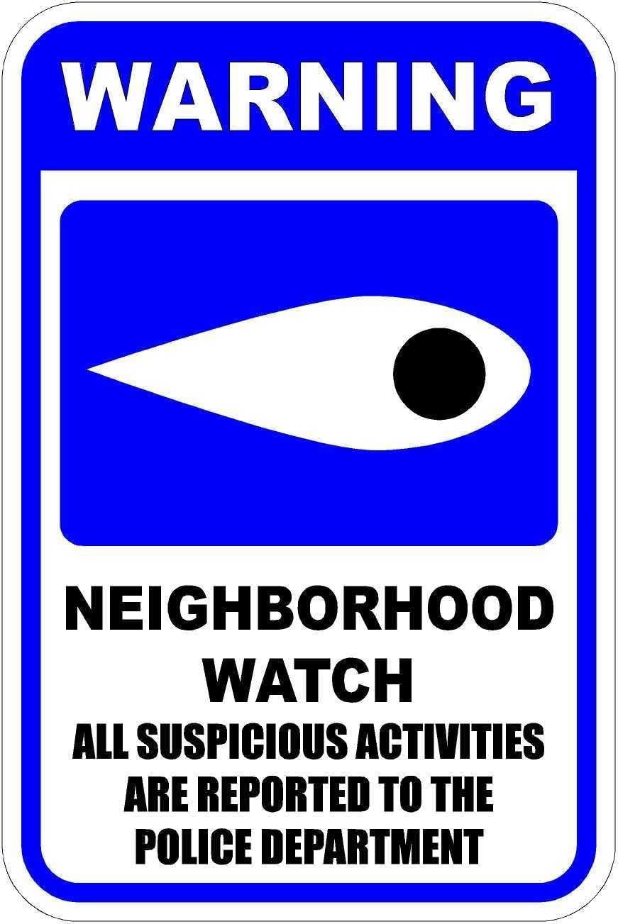 Neighborhood Watch Sign - Striking 12 x 18 Design with Orange 3M High ...