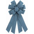 Neighborly Nook Blue Burlap Wreath Bow 20 x 11 Inches Easter Bows Blue ...