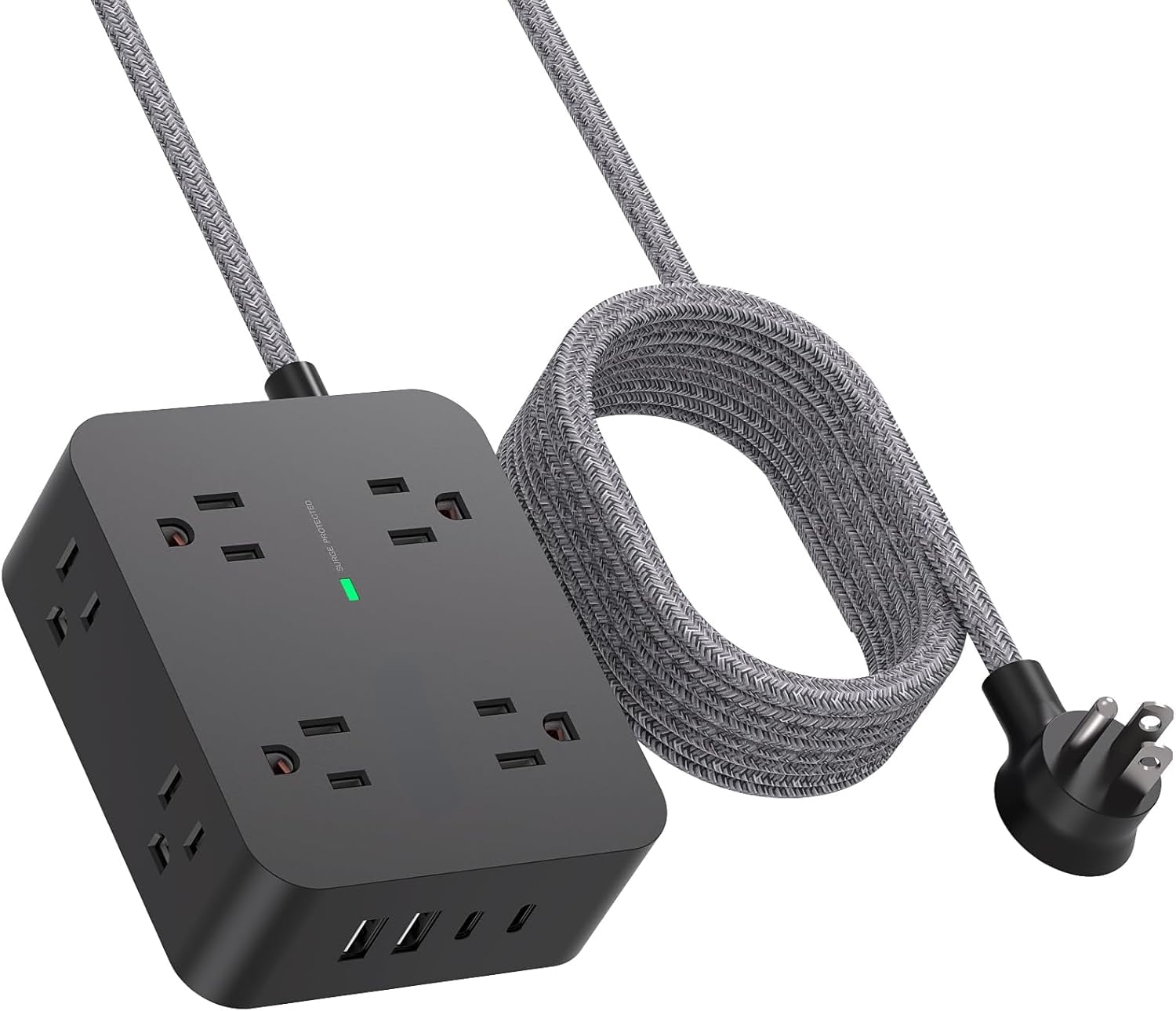 Neighborly Nook Extension Cord 6 Ft,Surge Protector Power Strip Long ...