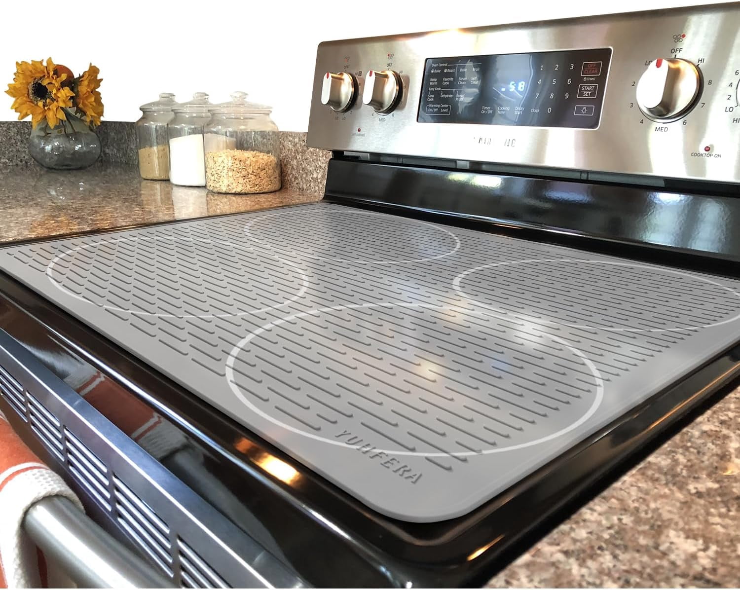 Neighborly Nook Stove Top Cover for Electric Stove - Silicone Stove Mat ...