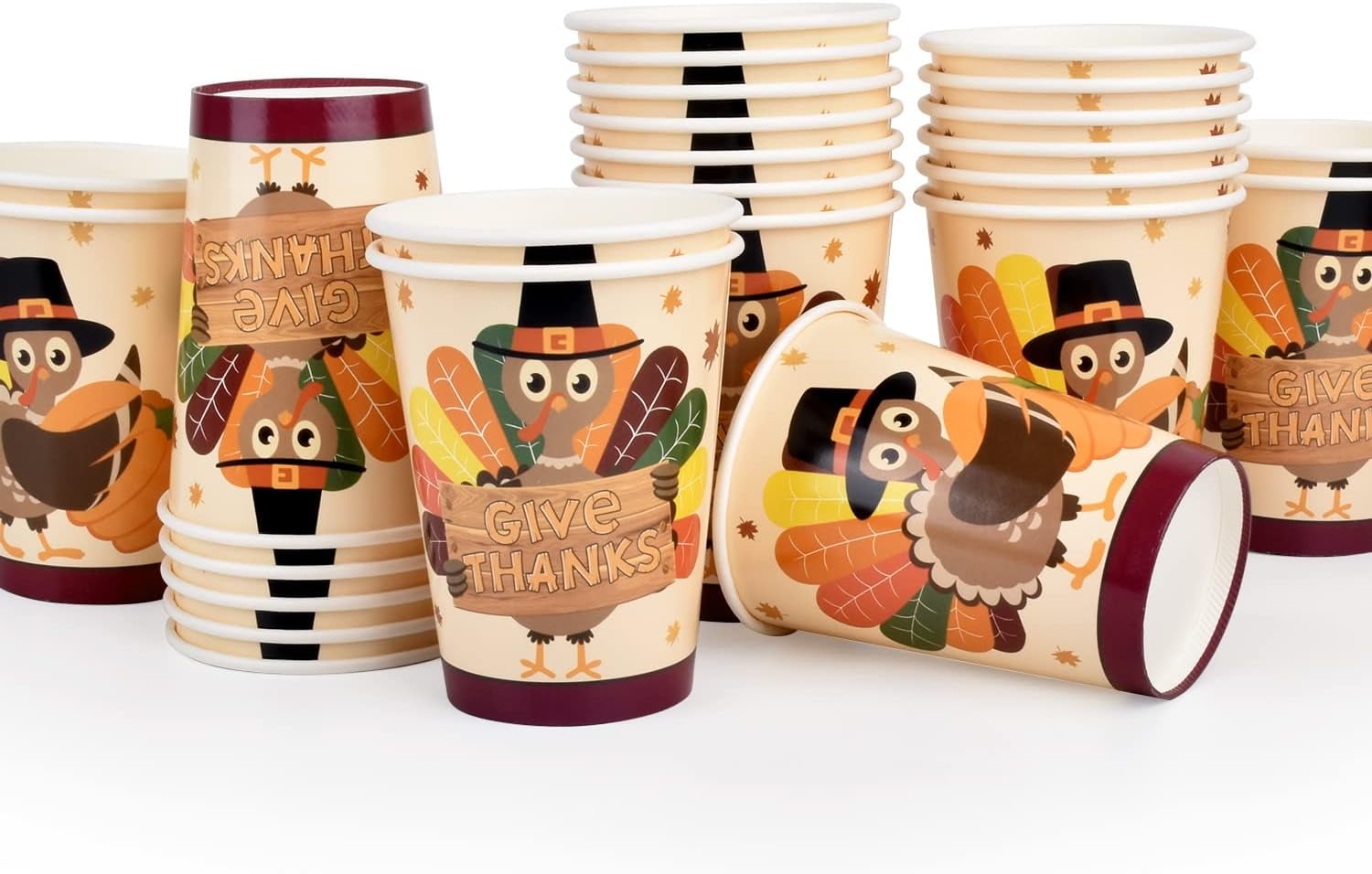 Neighborly Nook Thanksgiving decorations, Disposable Paper Cups for ...