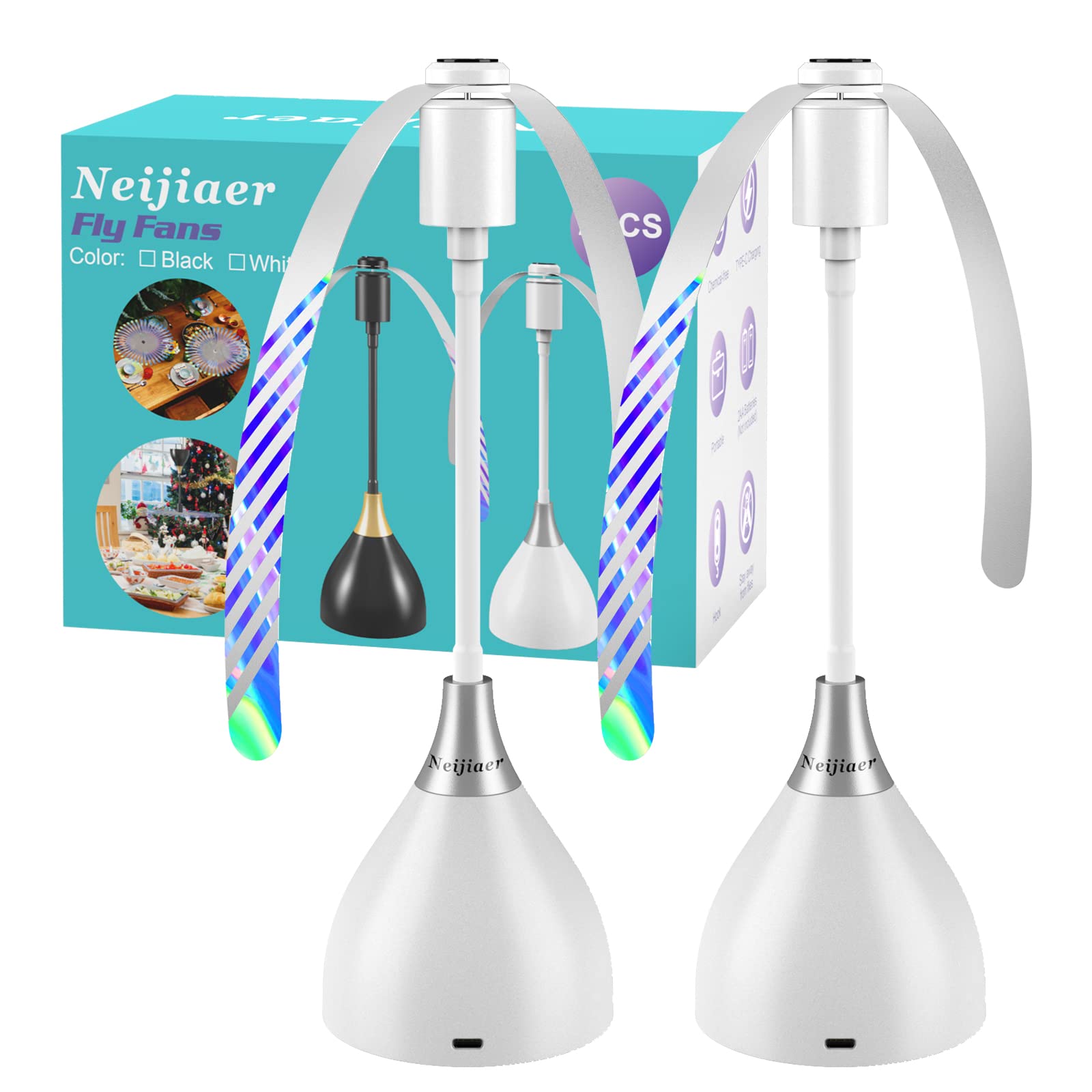 Neijiaer Fly Fans for Tables, Practical Fly Repellent Fan with Soft ...