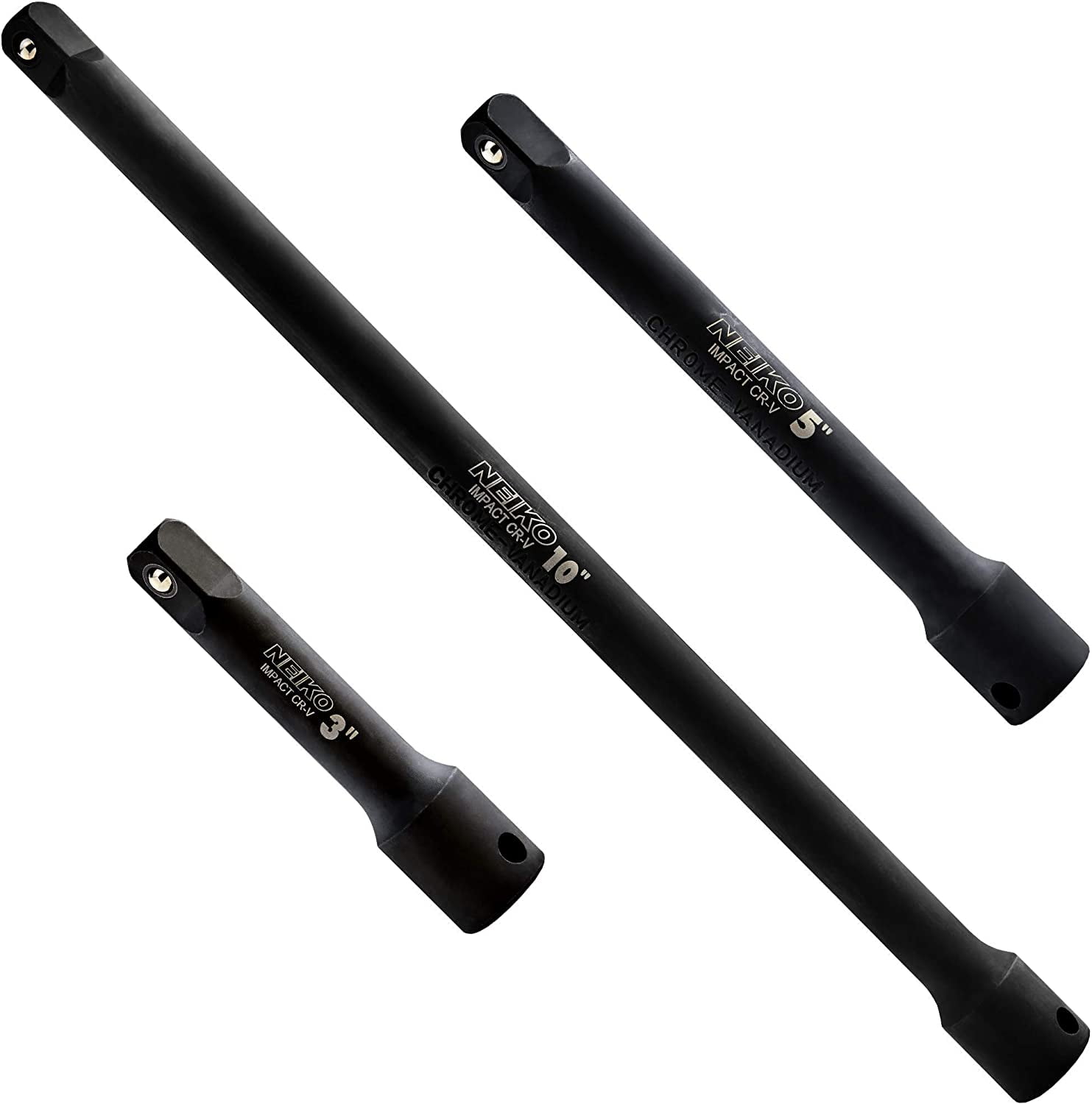 Neiko 00234A 3/8-Inch-Drive Impact Extension-Bar Set, Made with CrV ...