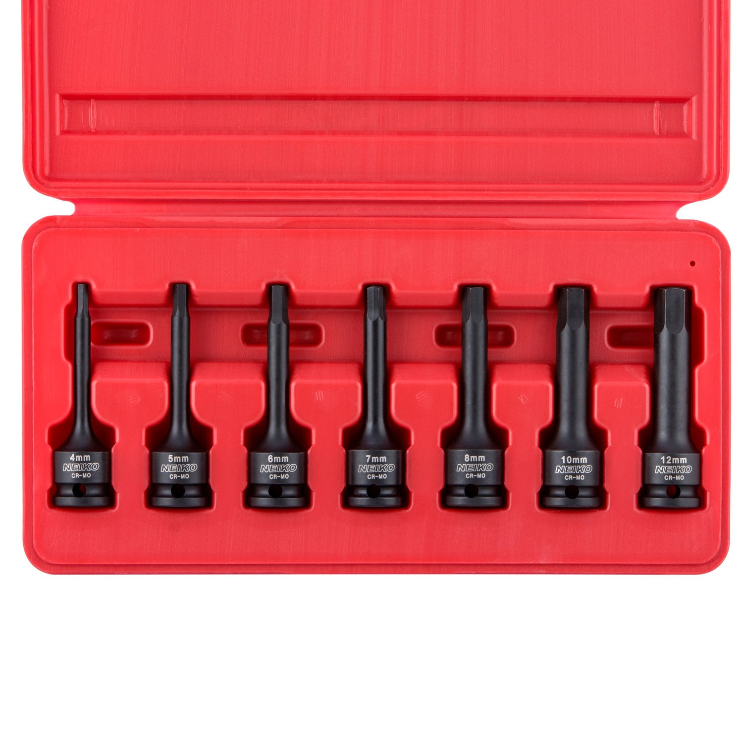 Neiko 01130B 3/8" Drive Allen Socket Set, 7 Piece, 3 Inch, 3/8” Impact ...