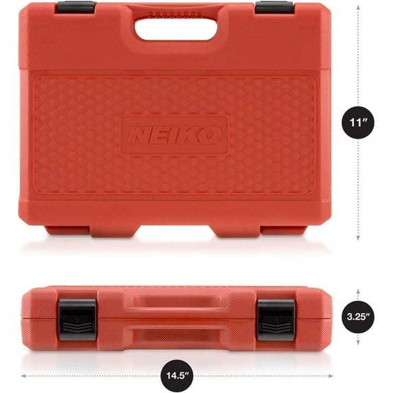 Neiko 02447A 1/2" Drive Master Impact Socket Set, 32 Piece Shallow ...