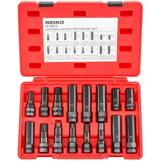 Free Shipping! Neiko 02457A Lug-Nut Key Set, Wheel-Lock Removal Tool ...