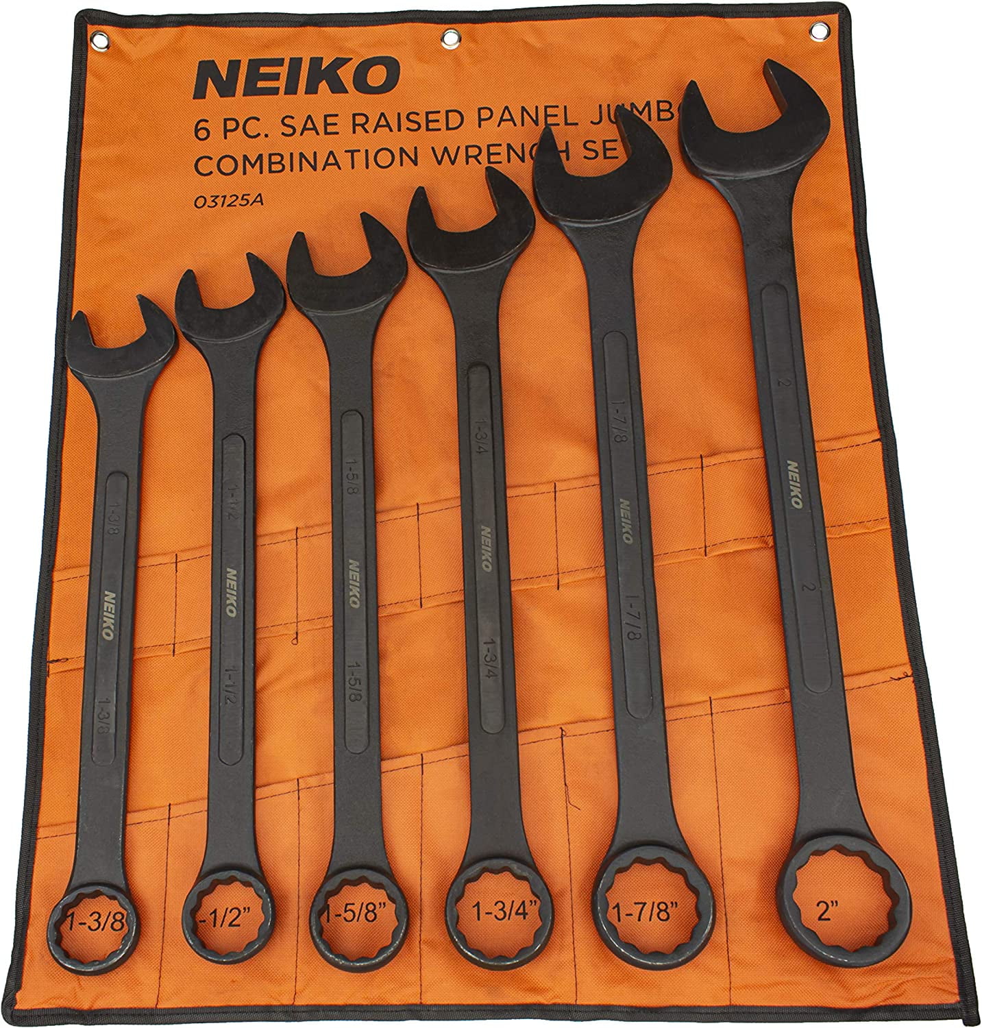 Neiko 03125A Heavy Duty Wrench Set | 6 Piece | SAE | 12-Pt Combination ...