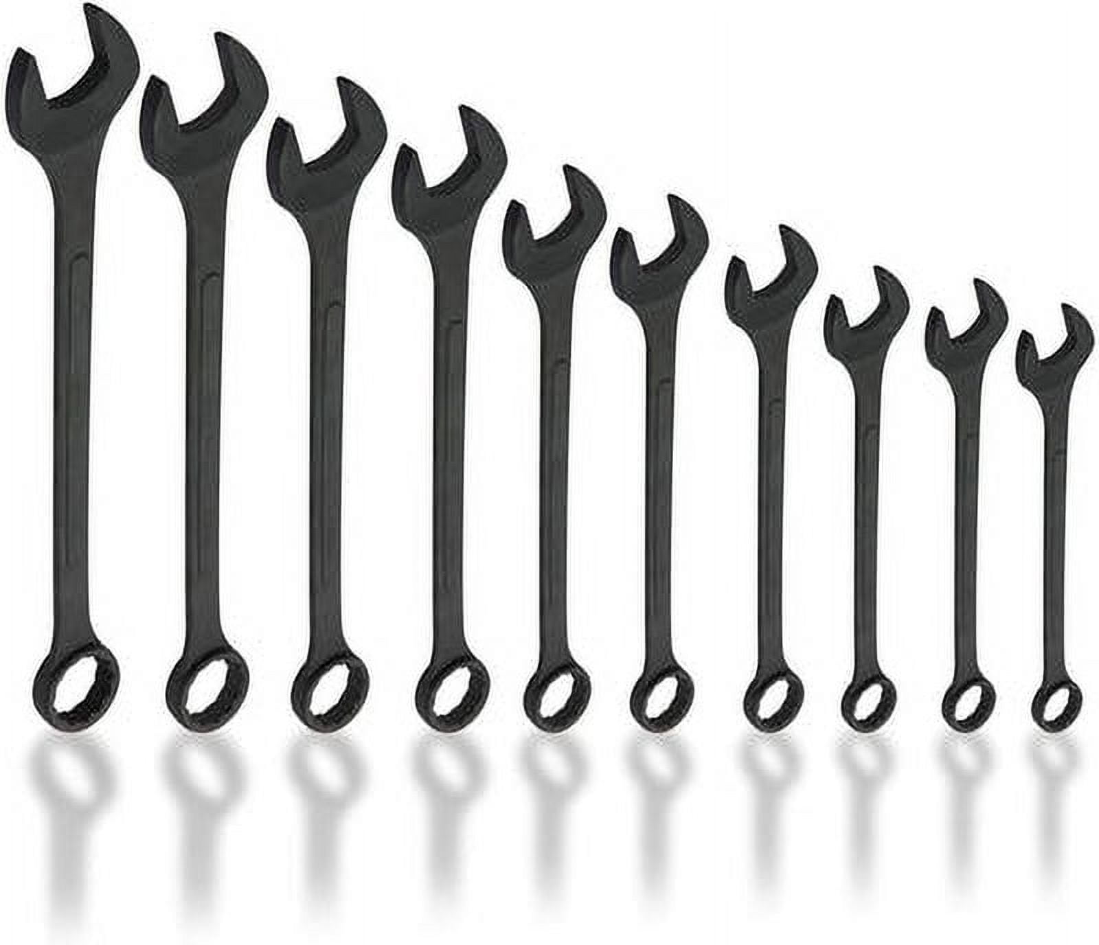 Neiko 03129A Jumbo Combo Wrench Set, 10 Pc, Black Oxide, SAE, Tight ...
