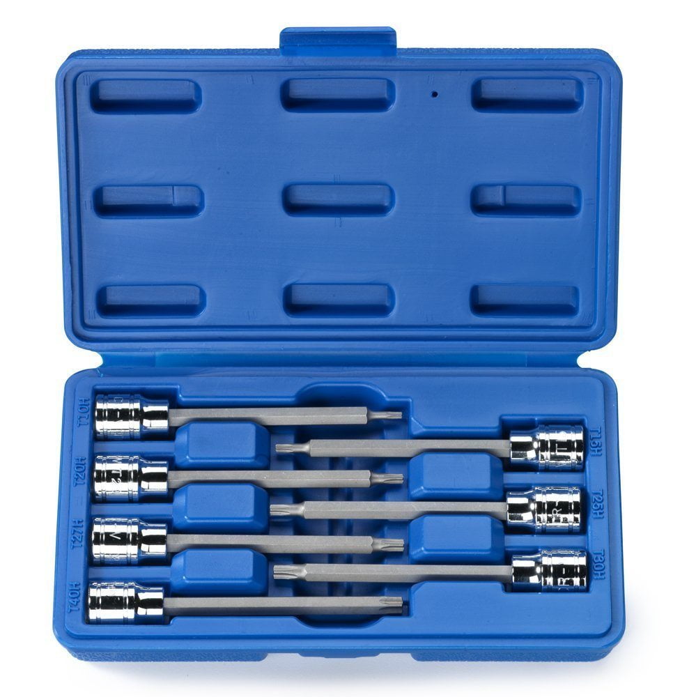 NEIKO 10062A 3/8" Drive Extra Long Tamperproof Torx Bit Socket Set 7 ...