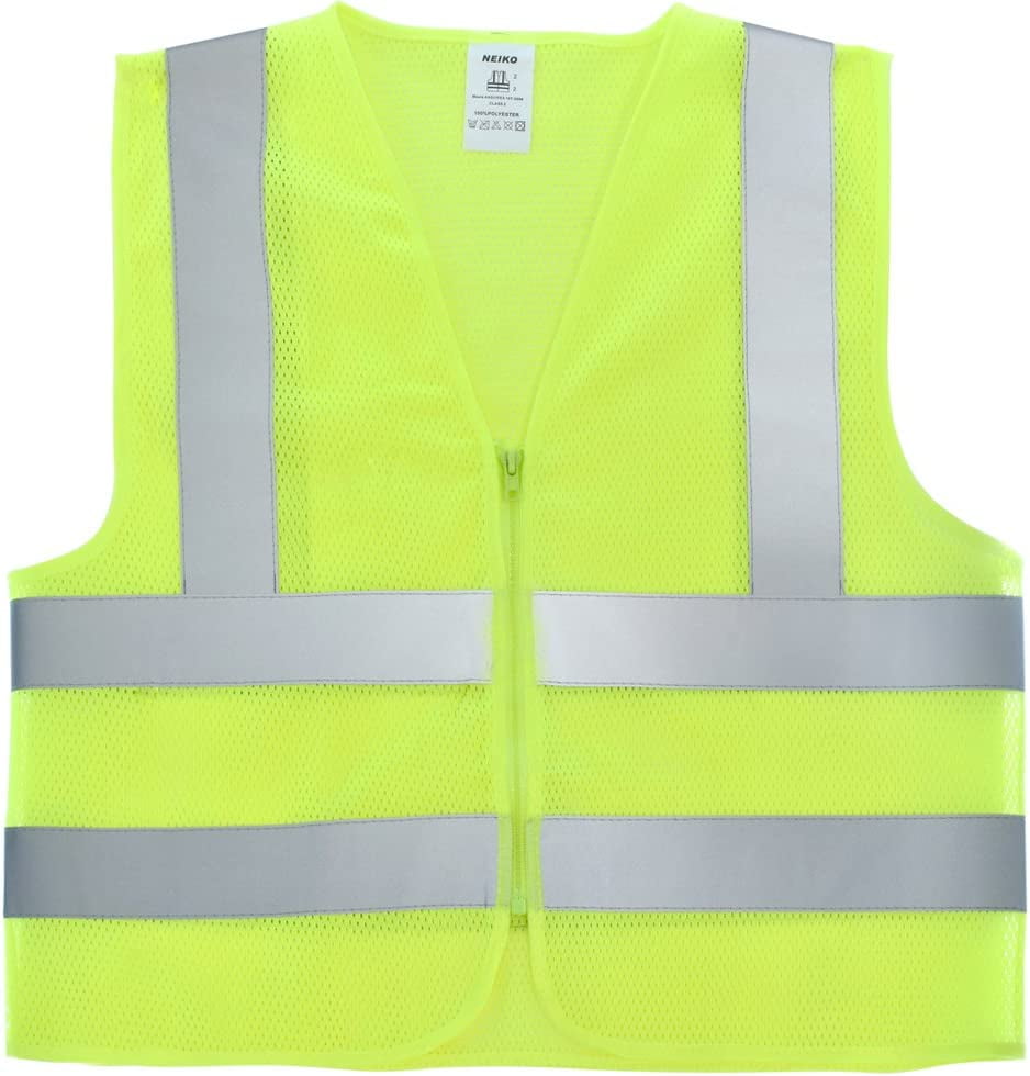 Neiko 53960A High-Visibility Safety Vest with Reflective Strips for ...