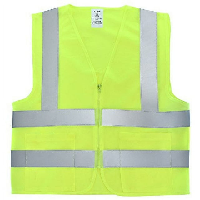 Neiko 53962A High Visibility Neon Yellow Safety Vest with Reflective ...