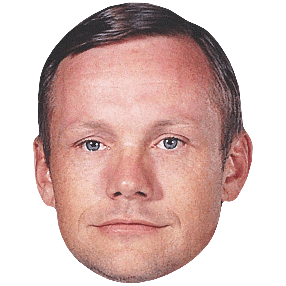 Neil Armstrong (Short Hair) Celebrity Mask, Flat Card Face, Fancy Dress ...