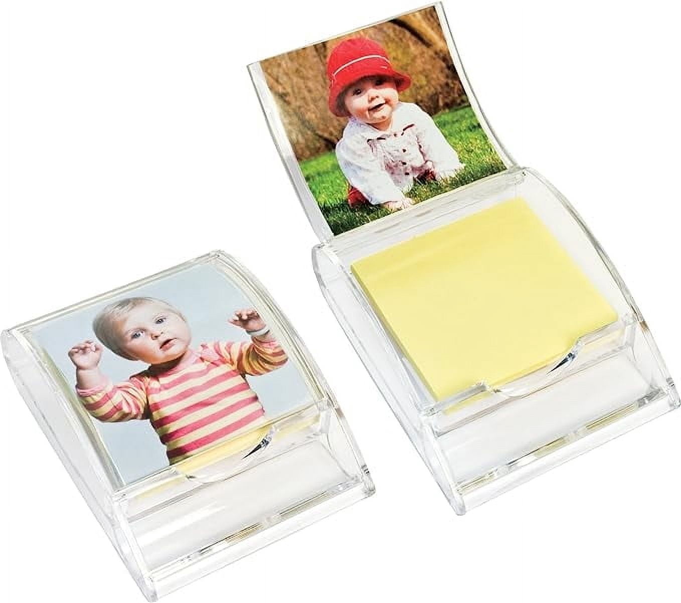 Neil Enterprises Inc. Clear Acrylic 3x3 Photo Sticky Note Holder ...