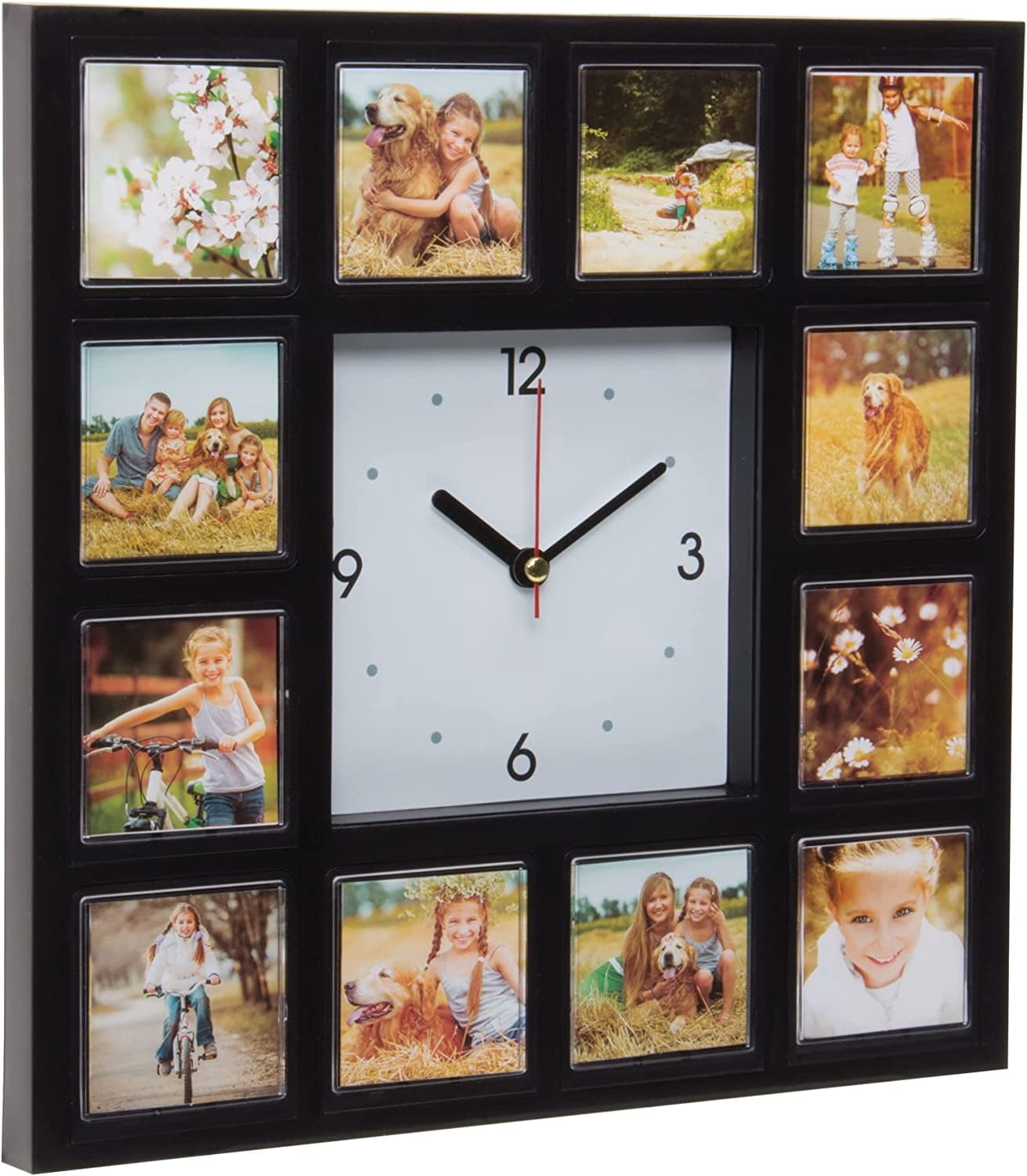 Neil Enterprises Inc. Collage Picture Frame Wall Clock, DIY Family ...