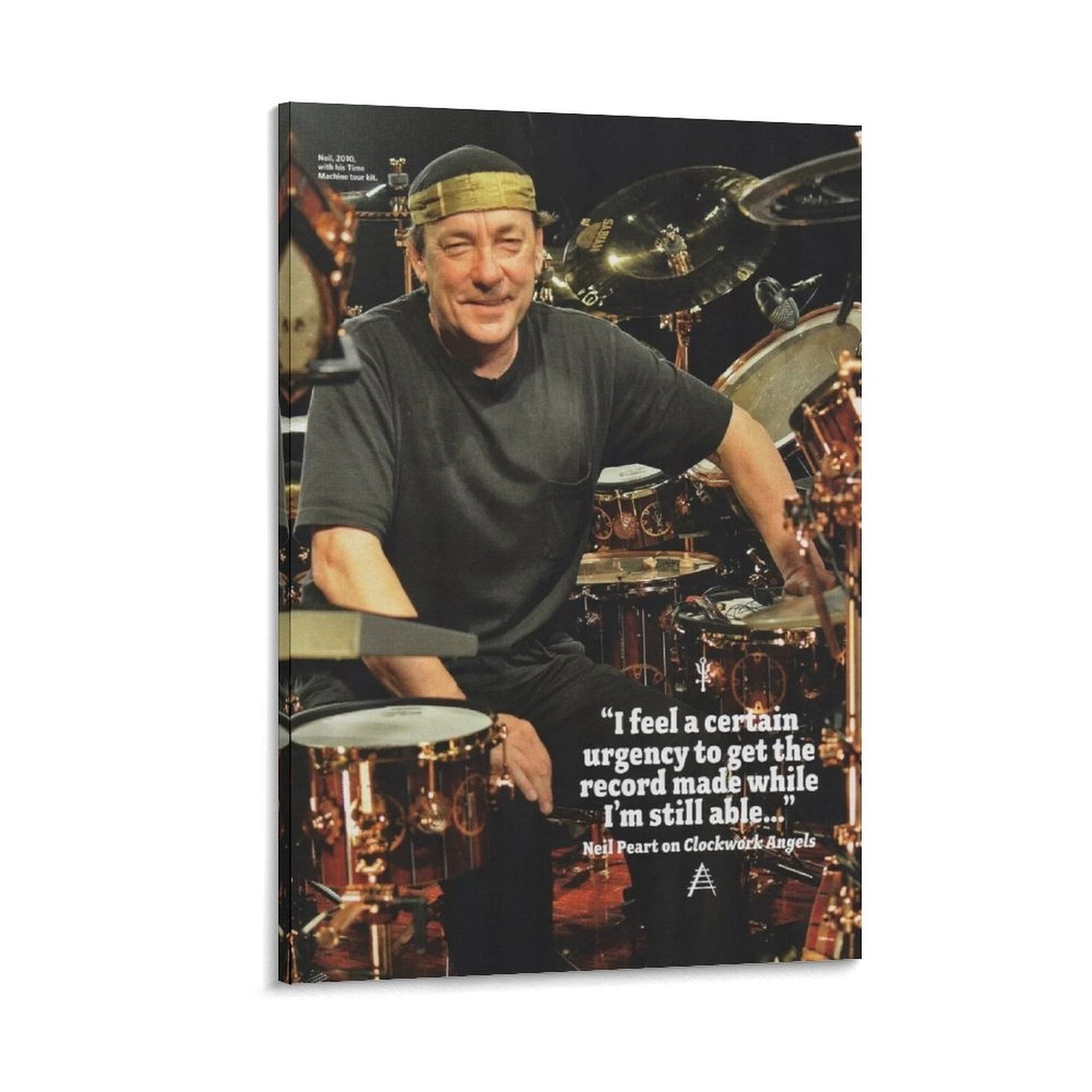 Neil Peart At The Kit Poster Canvas Art Poster and Wall Art Picture ...
