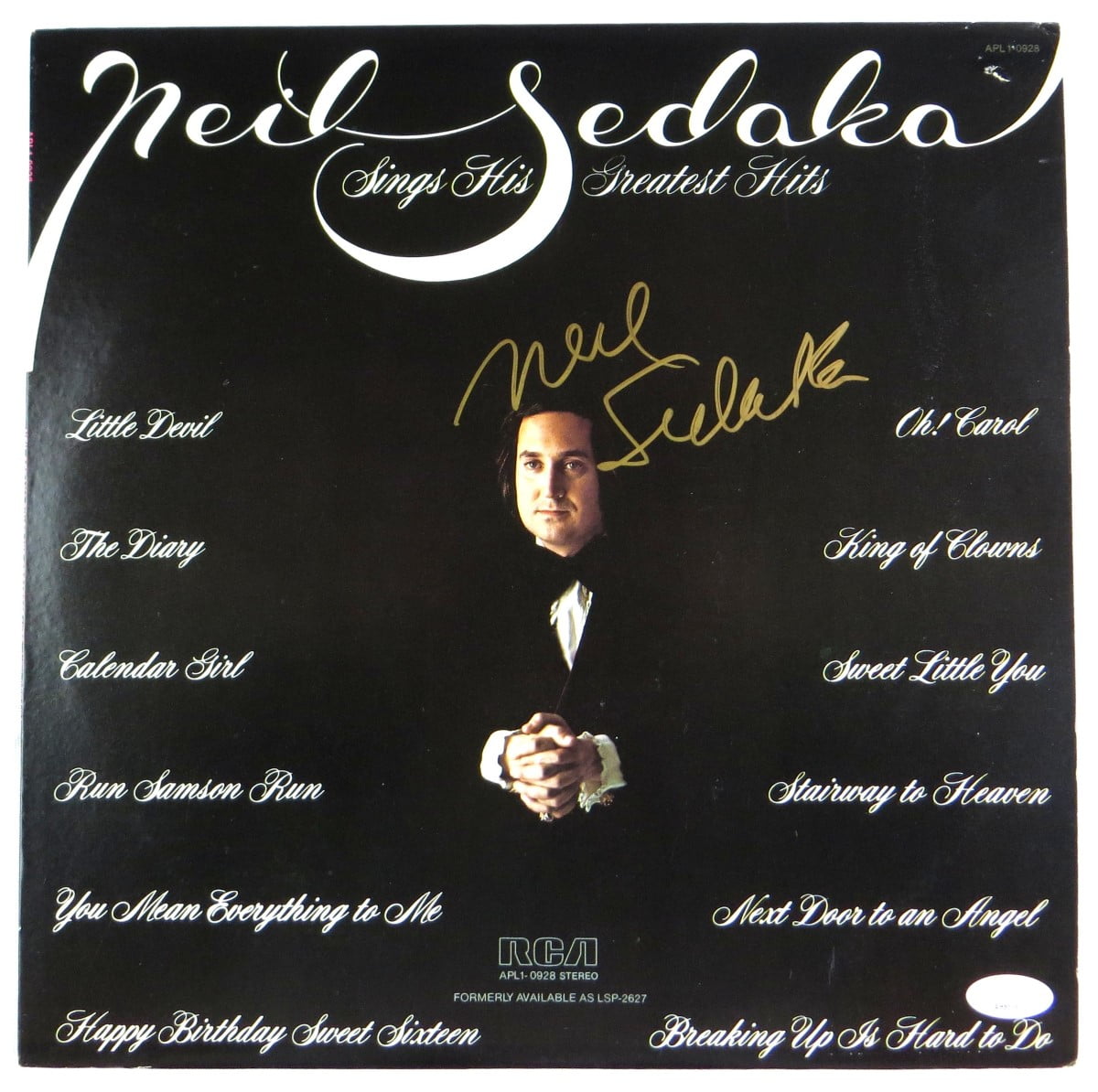 Neil Sedaka Signed Autographed Record Album Cover Sings Hits JSA ...