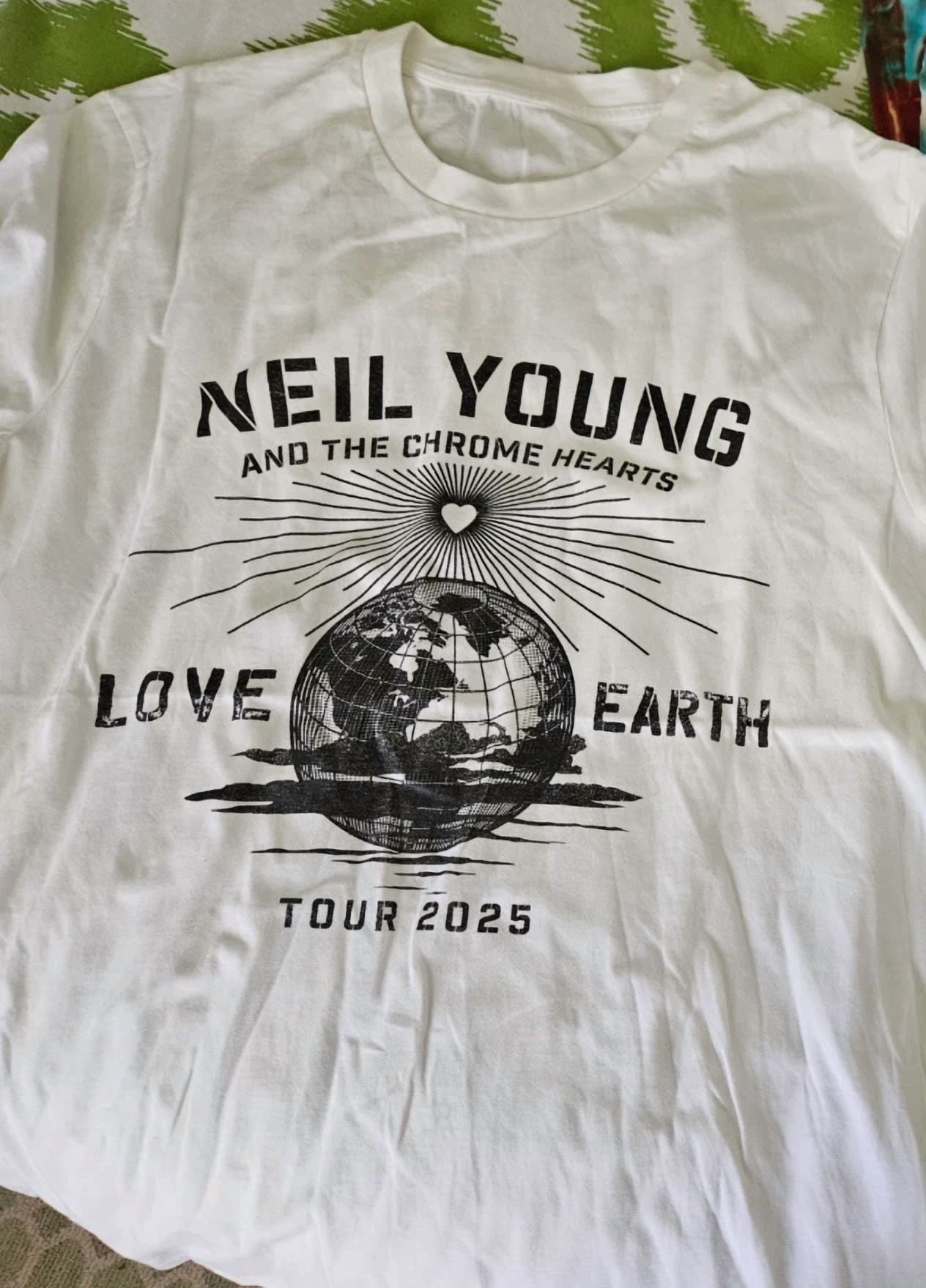 Neil Young Love Earth Tour 2025 tee, fan merch - Walmart.com