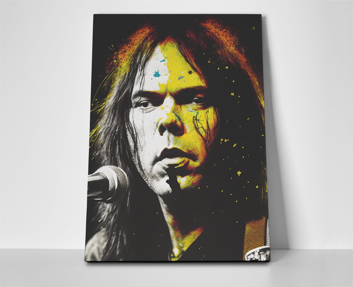 Neil Young Poster or Wrapped Canvas - Walmart.com