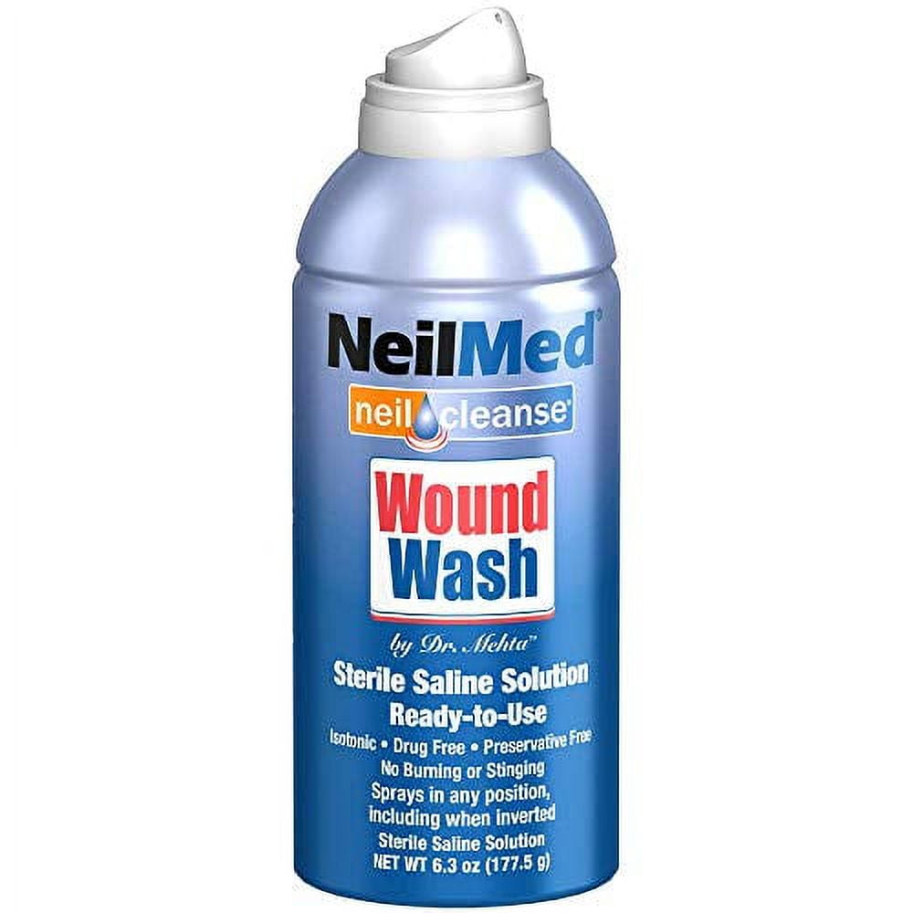 NeilMed Cleanse Sterile Saline Wound Wash, 6 Ounce - Walmart.com