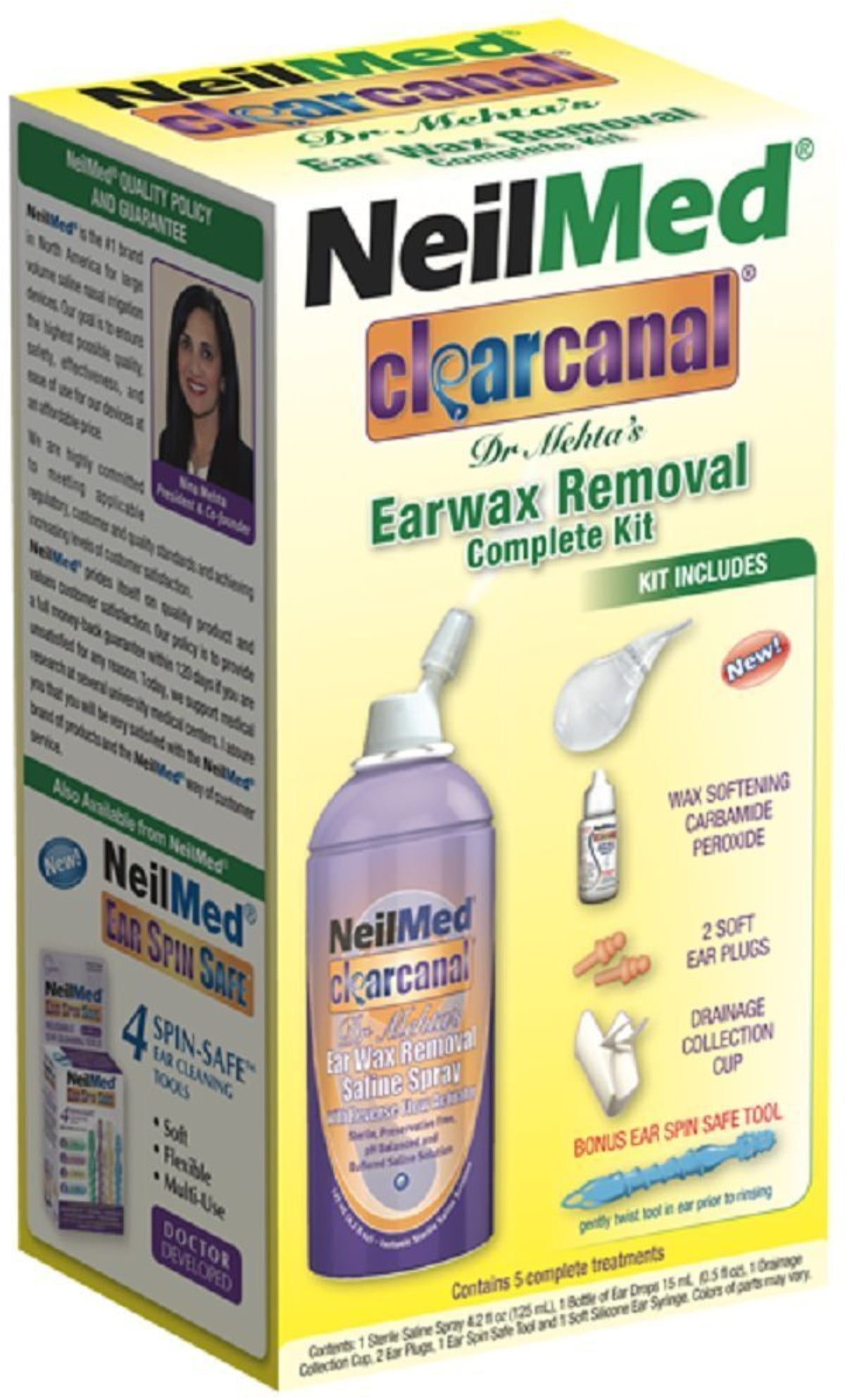Neilmed ClearCanal Ear Wax Removal Complete Kit, 1 Each HSA/FSA ...