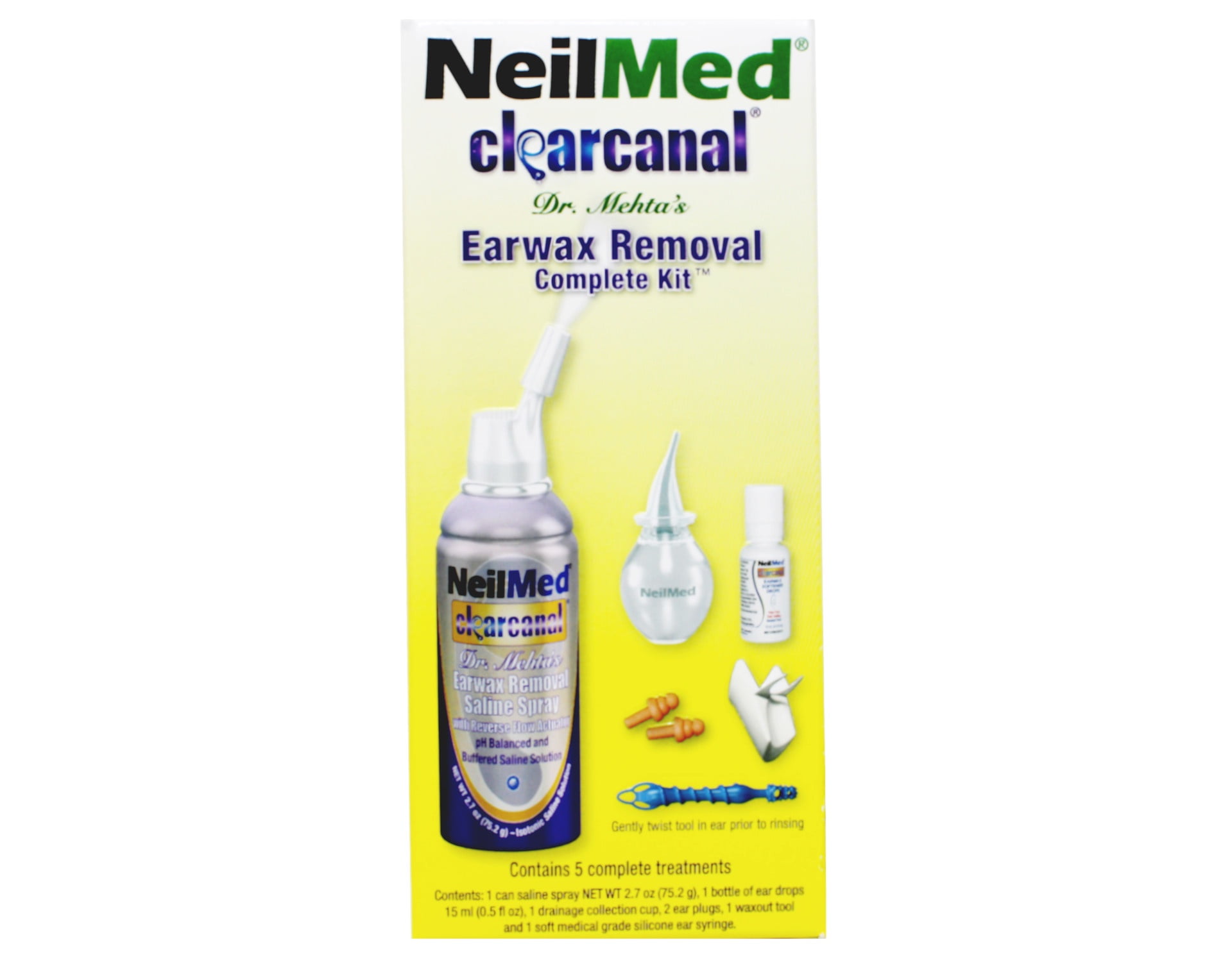 NeilMed Clearcanal Ear Wax Removal Kit, 75mL, 2.53 oz - Walmart.com