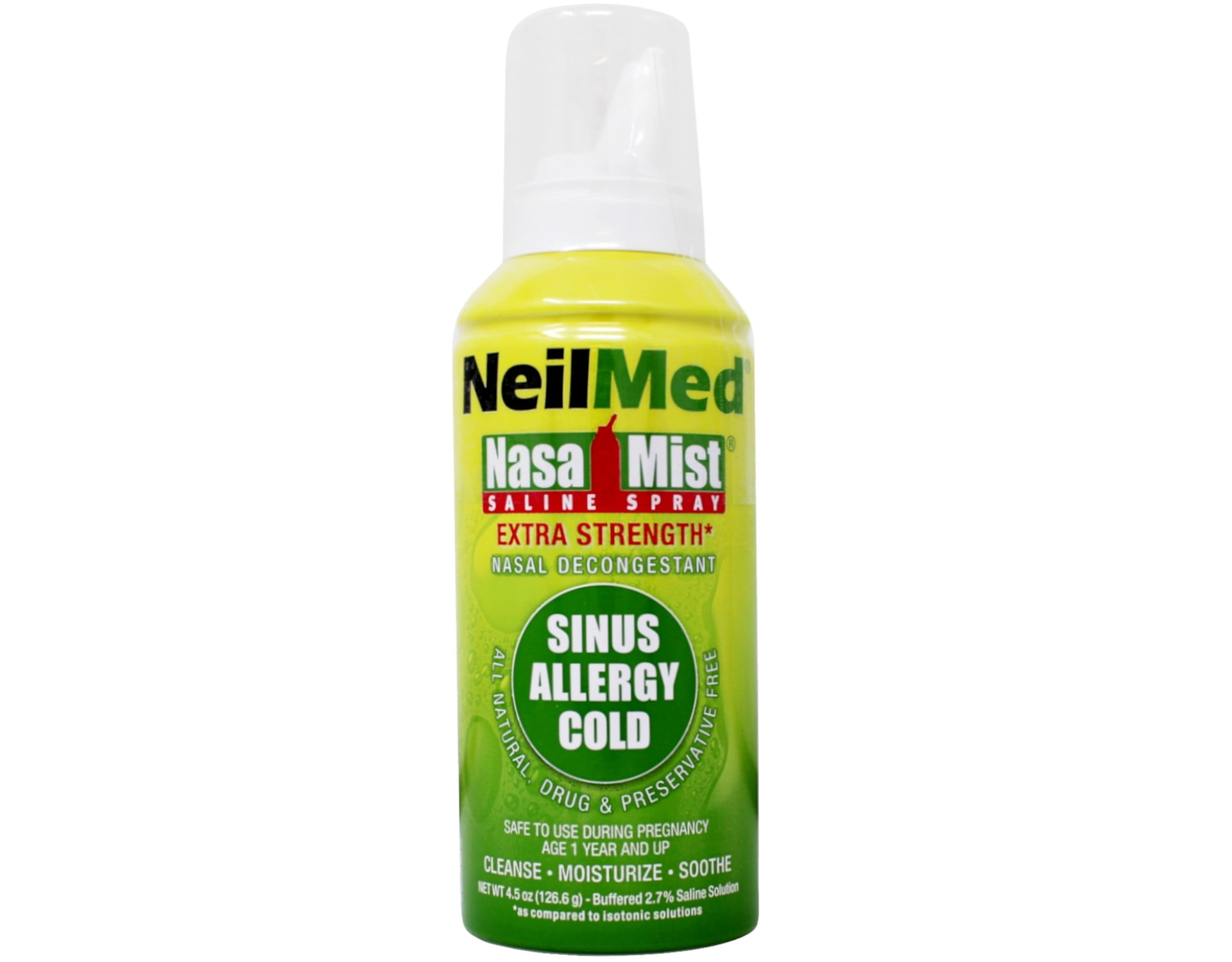 NeilMed Hypertonic NasaMist Saline Spray 2.7 % Extra Strength 4.5 oz ...